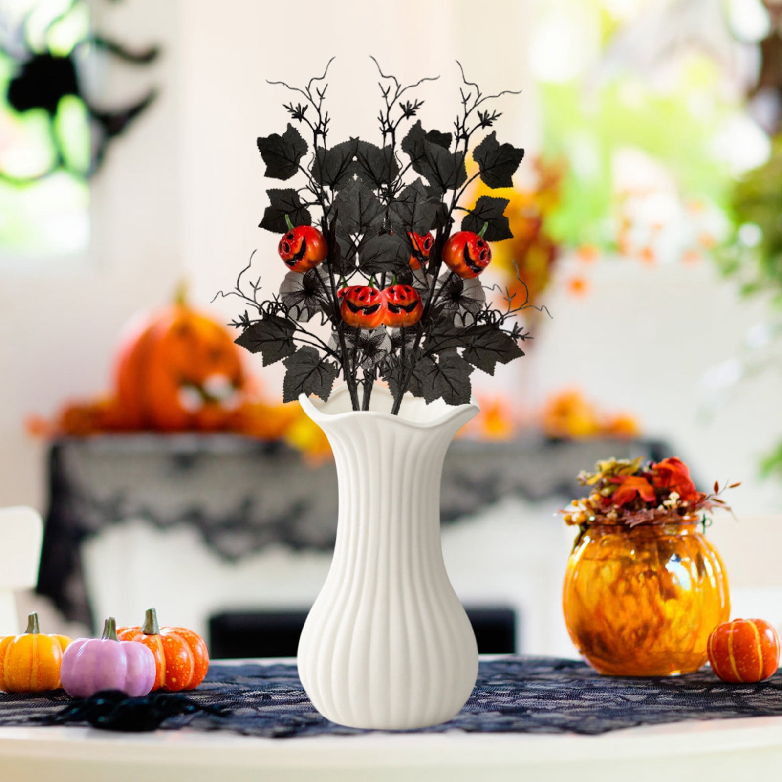 Vrorvz Ghost Festival Halloween Black Maple Leaf Cuttings for Spooky ...