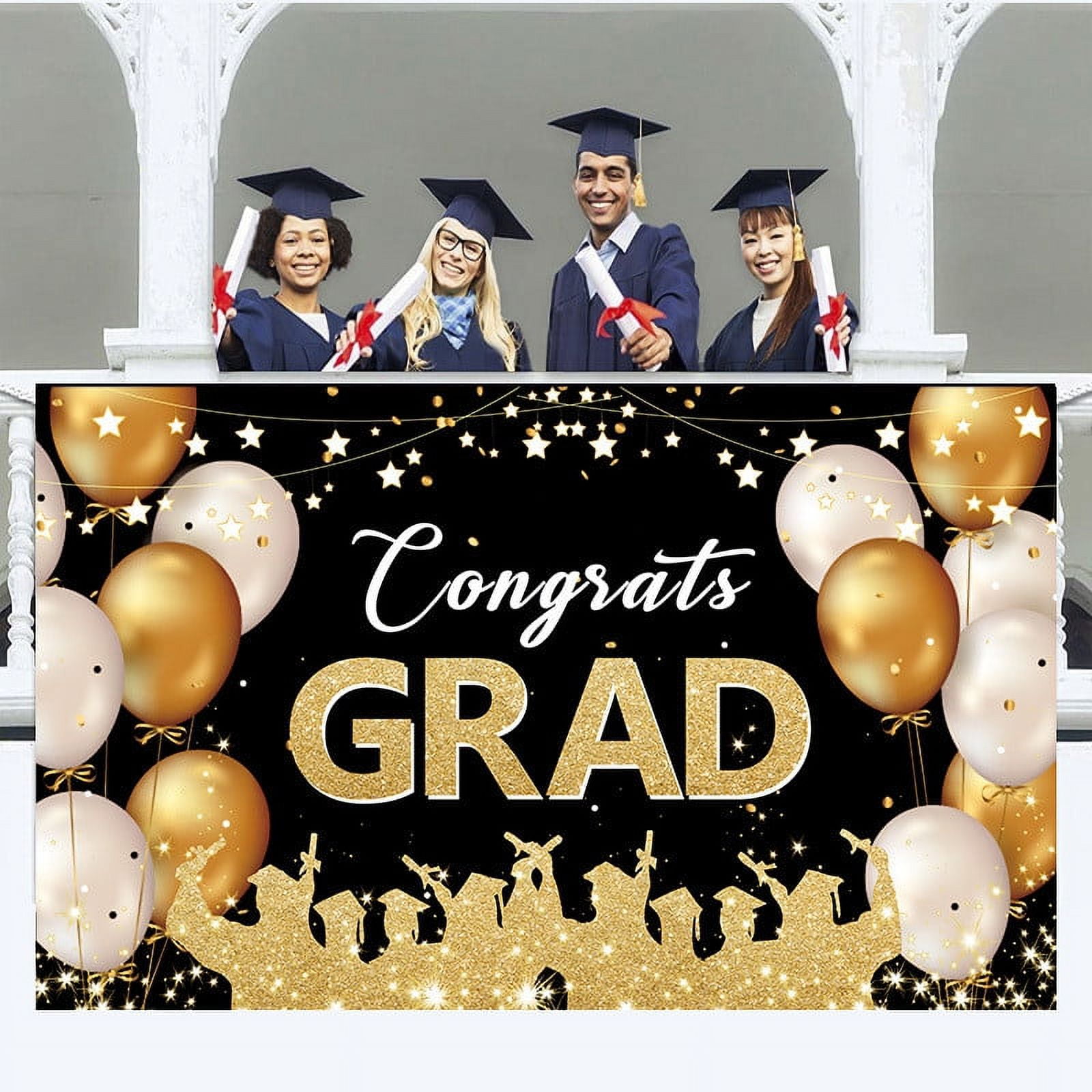Vrorvz Graduation Party Decorations 2025 Large Photo Polyester Fabric ...