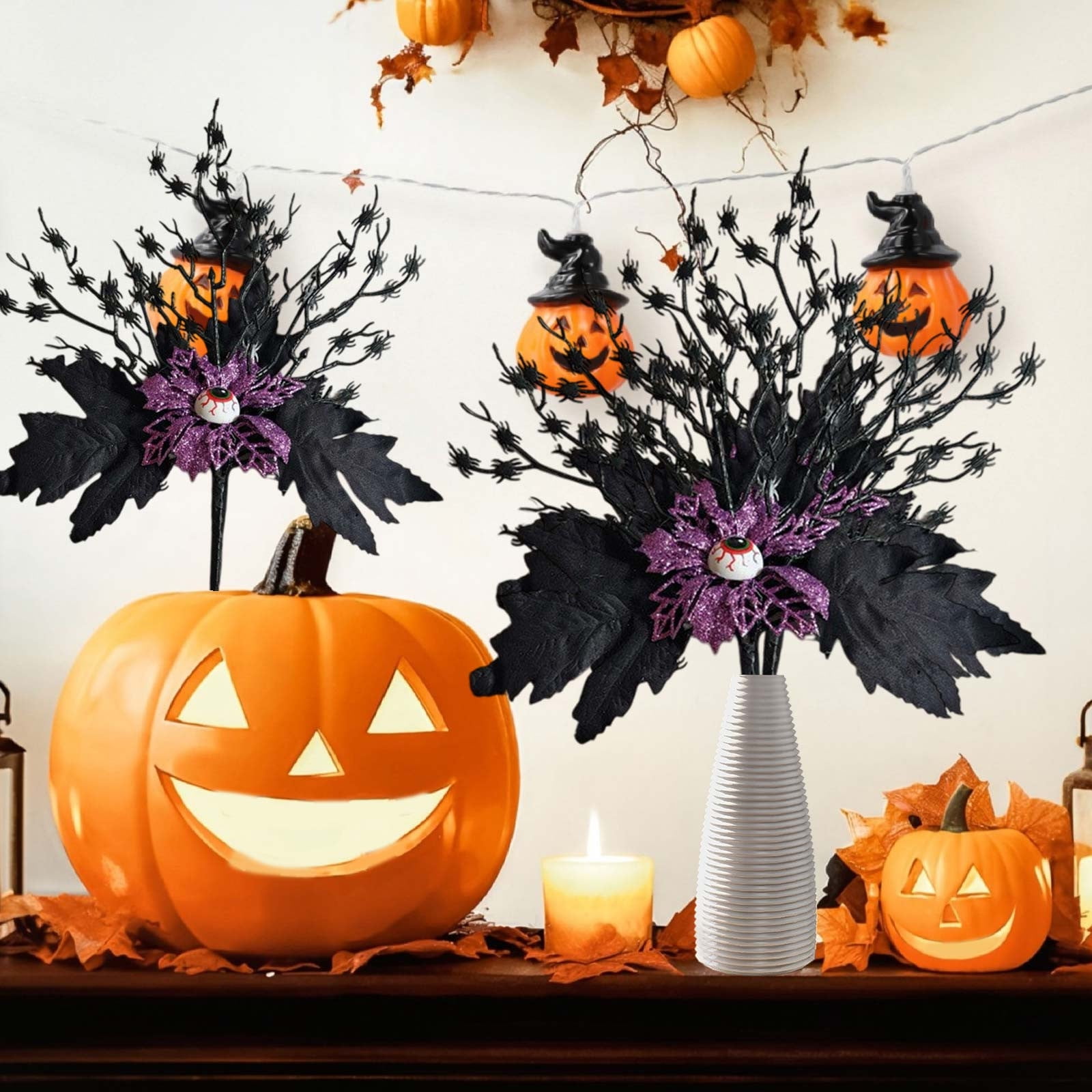 Vrorvz Halloween Decorations Artificial Dried Branch Realistic Plastic ...