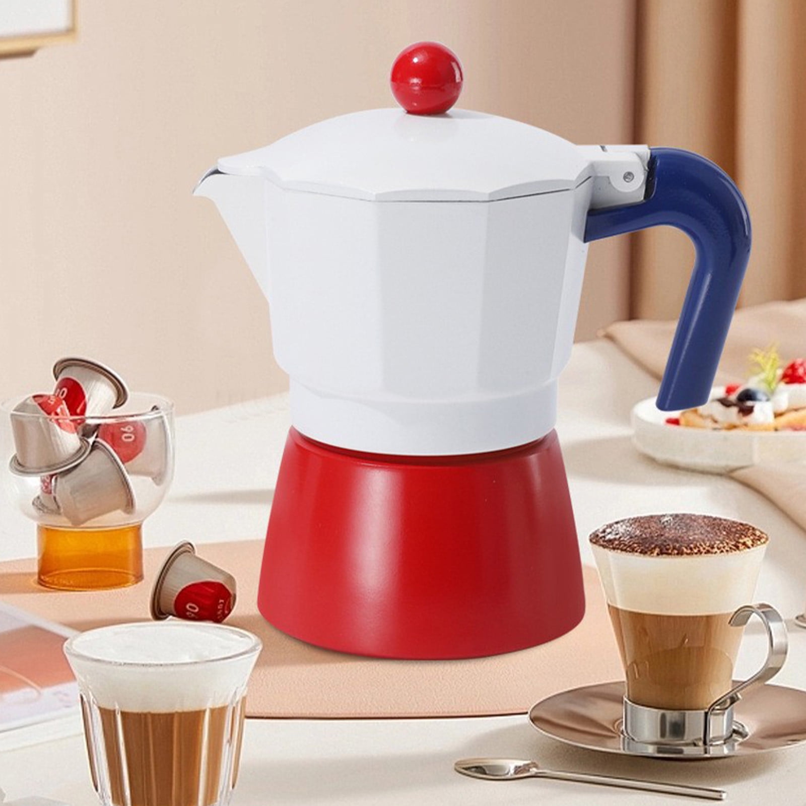 Vrorvz Hand Brew Coffee Maker Pot Iron Material with Multiple Heat ...