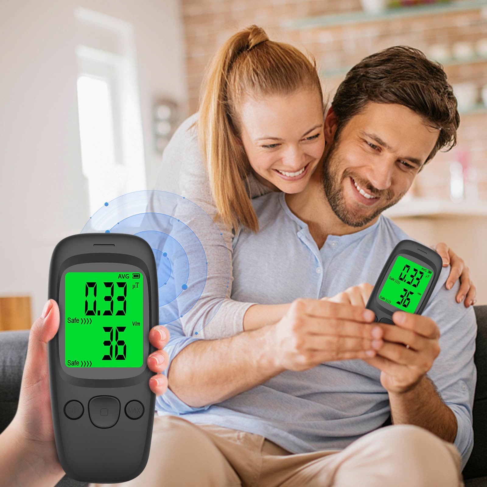 Vrorvz Handheld Portable Electromagnetic Radiation Detector LCD Display ...