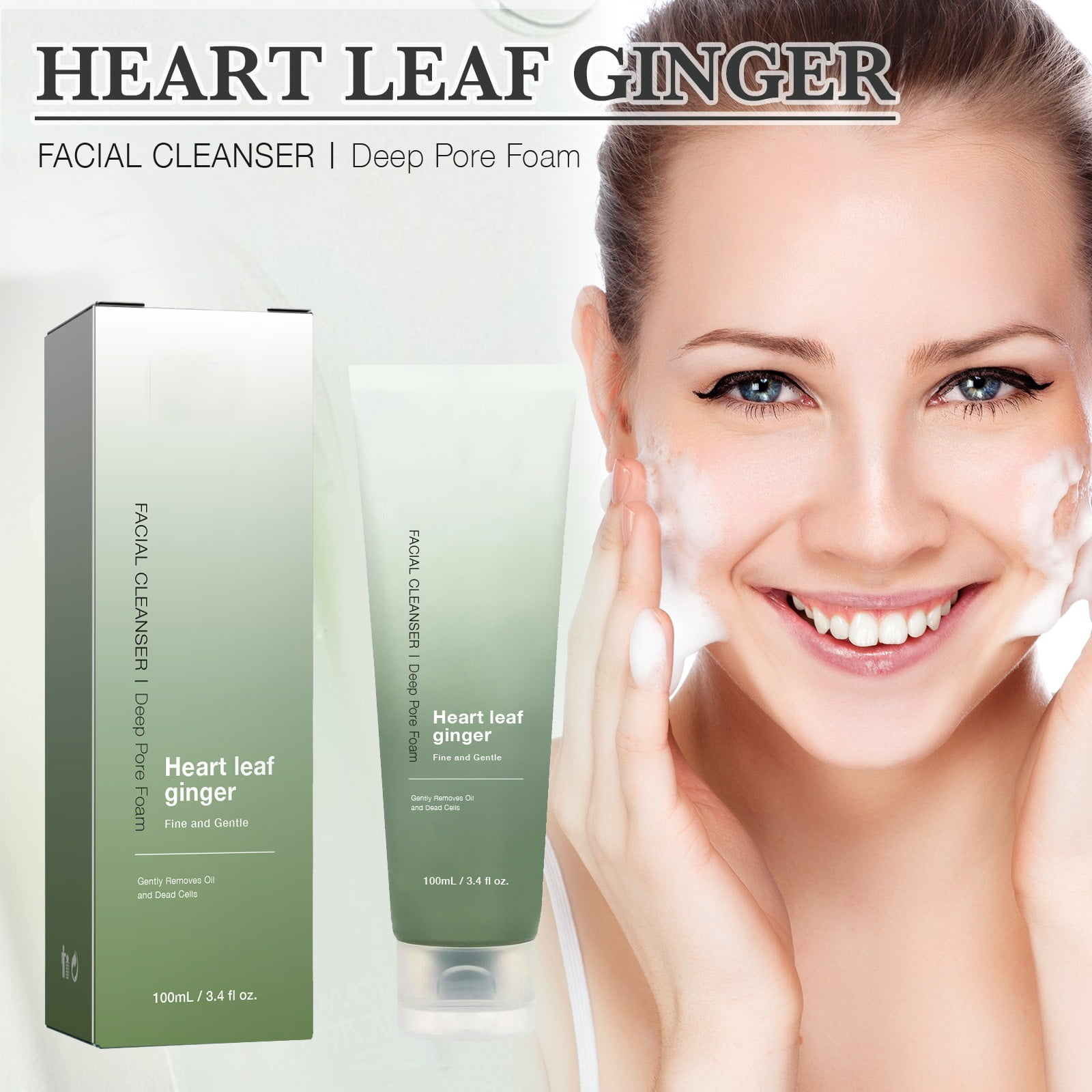 Vrorvz Houttuynia Cordata Facial Cleanser Oil Control,Resistant Wrinkle Firming,Moisturizing ...