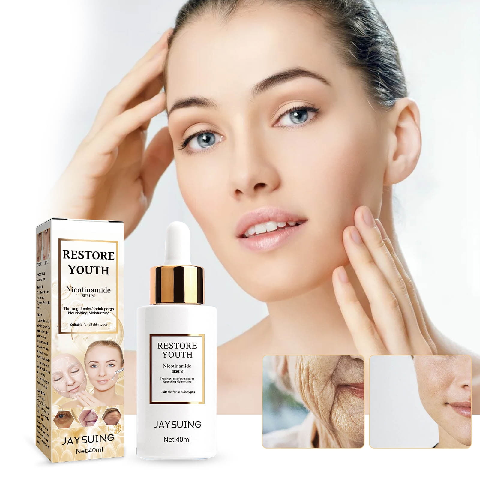 Vrorvz Hyaluronic Acid Serum for Deep Moisturization and Skin Brightening,Enhances Skin Barrier ...