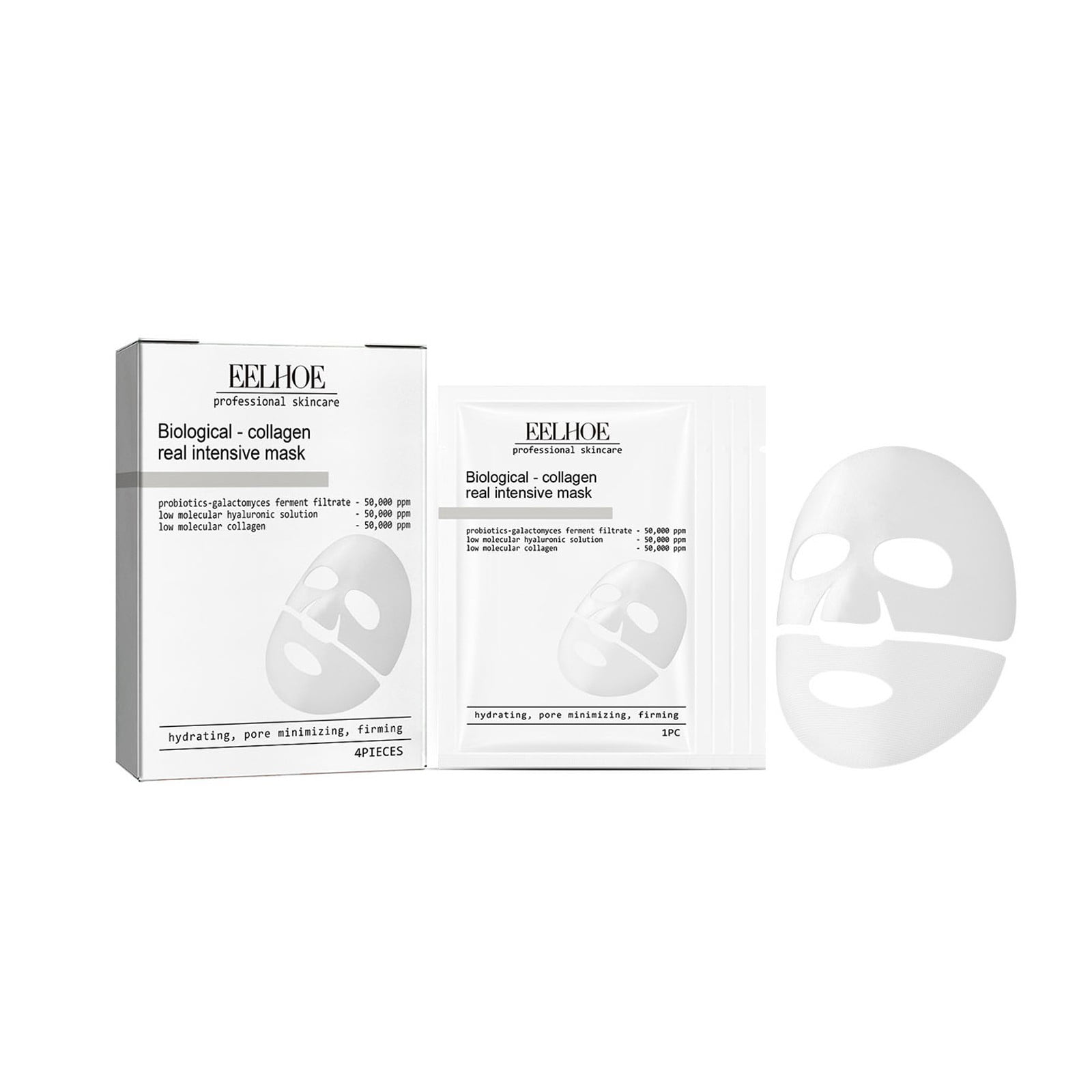 Vrorvz Hydrating Collagen Moisturizing Facial Mask Set with Crystal Jelly Formula for ...