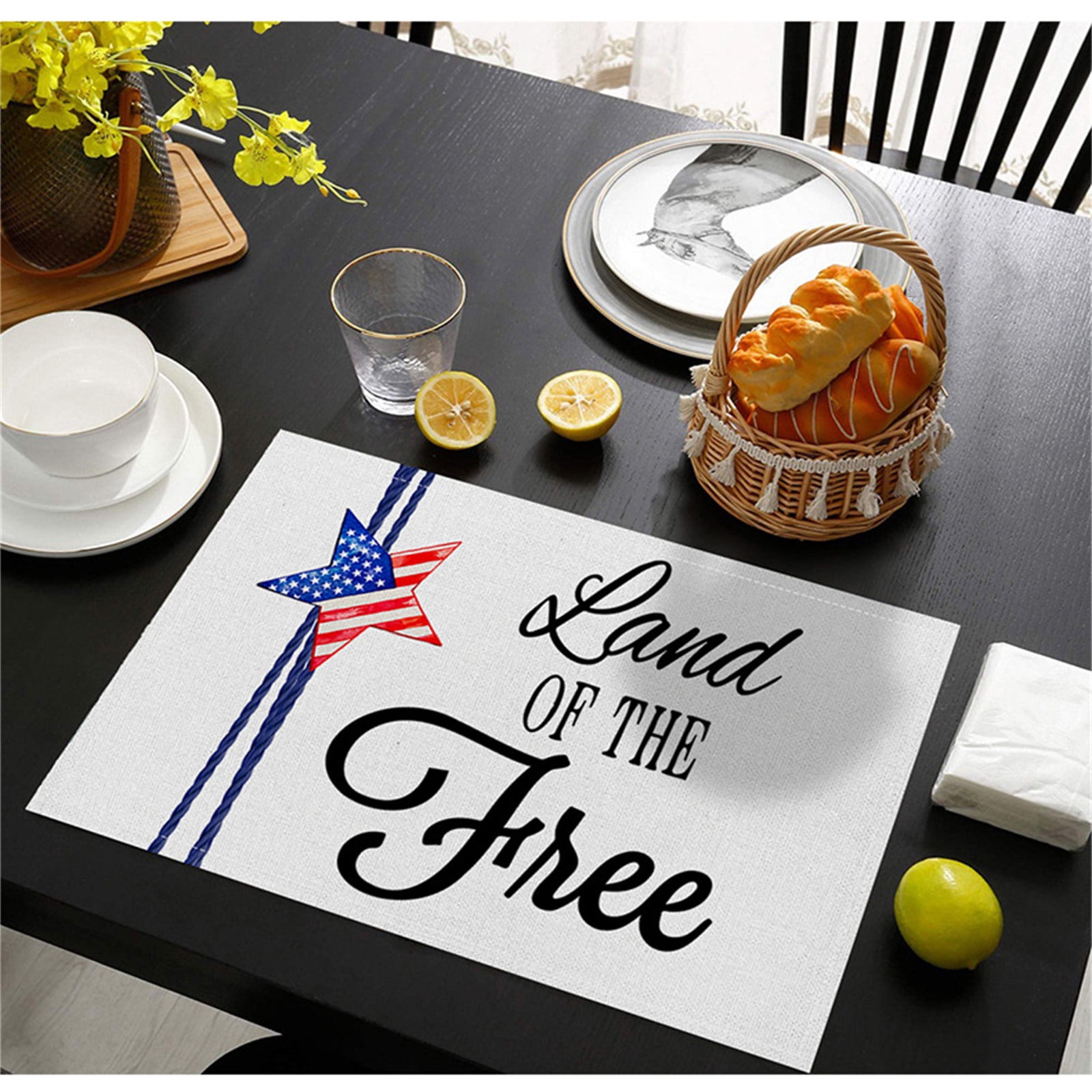 Vrorvz Independence Day Decorative Table Mat Protects from Scratches ...