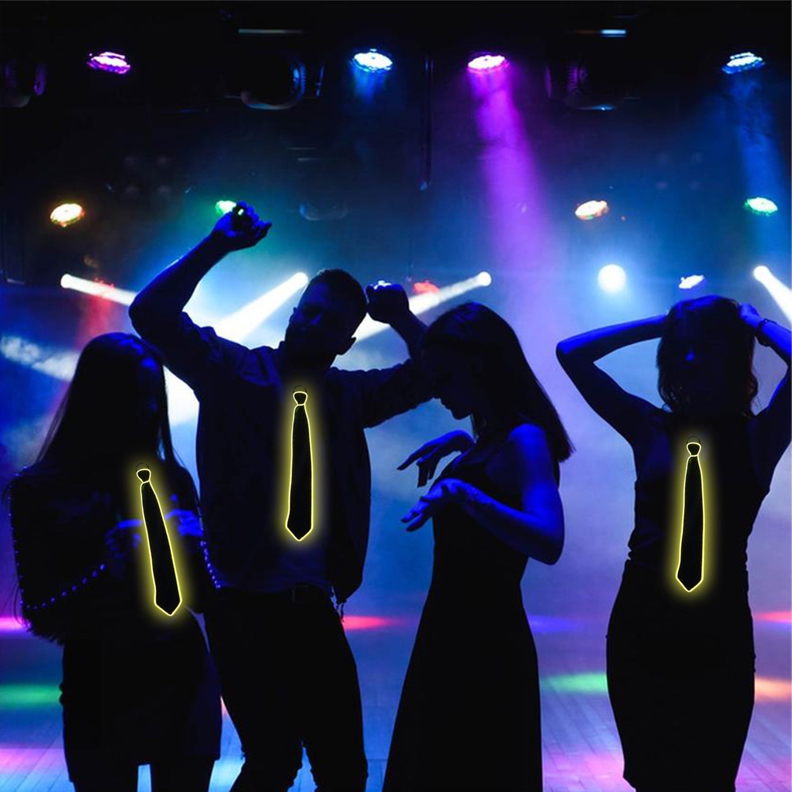 Vrorvz LED Light Up Necktie Adjustable Strap for Party Halloween ...