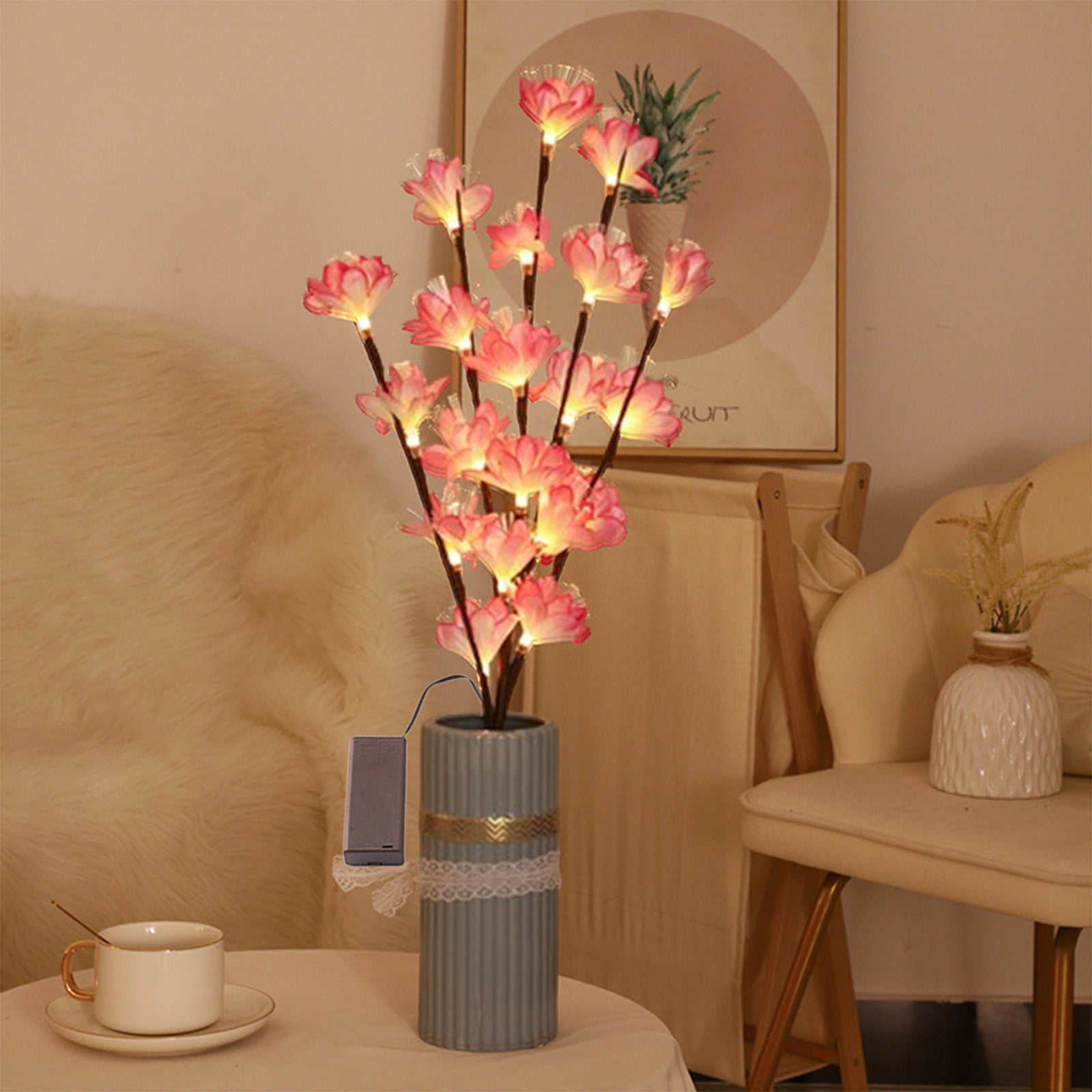 Vrorvz LED Lighted Flower Arrangement Branches with 20 Glowing Branches ...