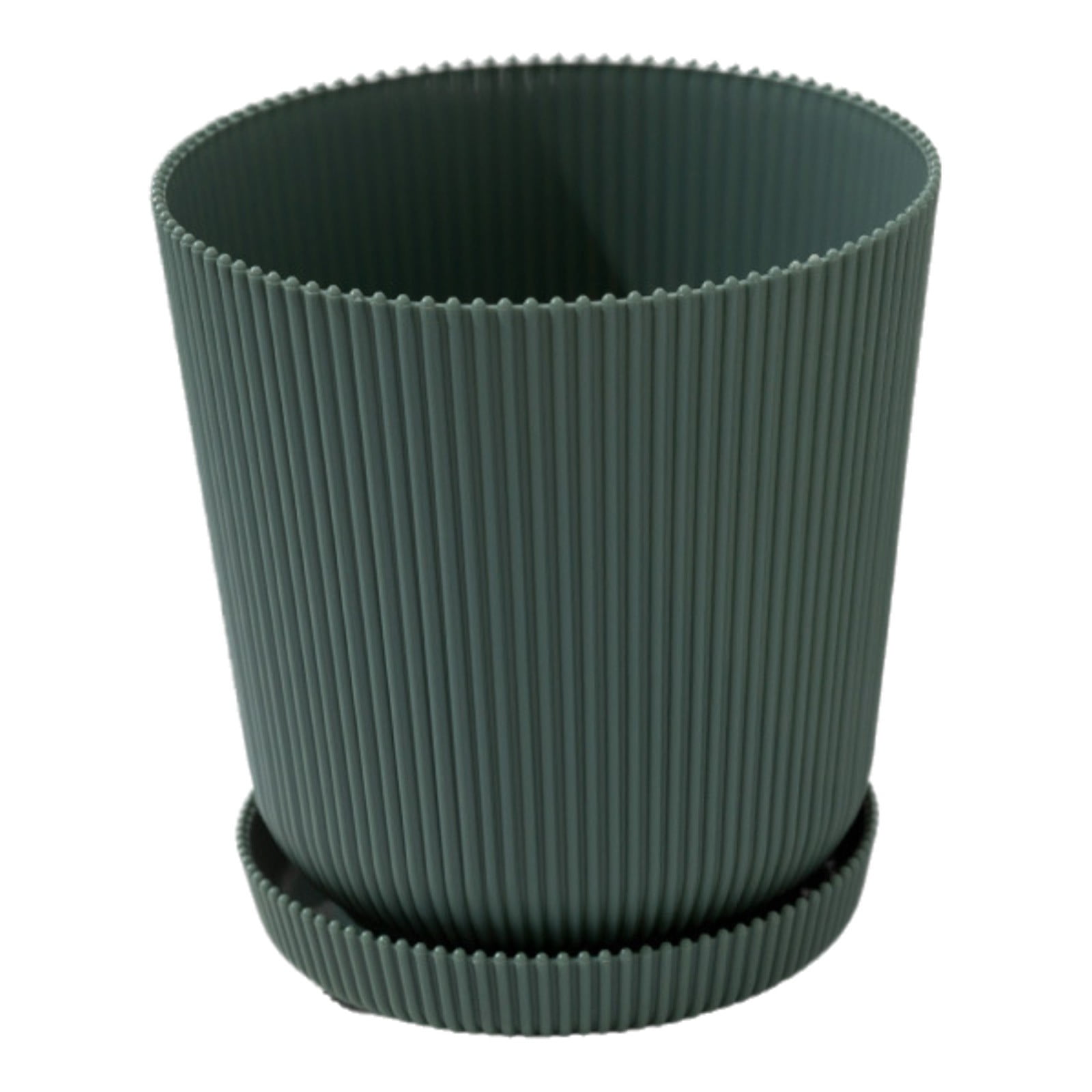 Vrorvz Lightweight ABS Plastic Flower Pots with Tray Balcony Garden ...
