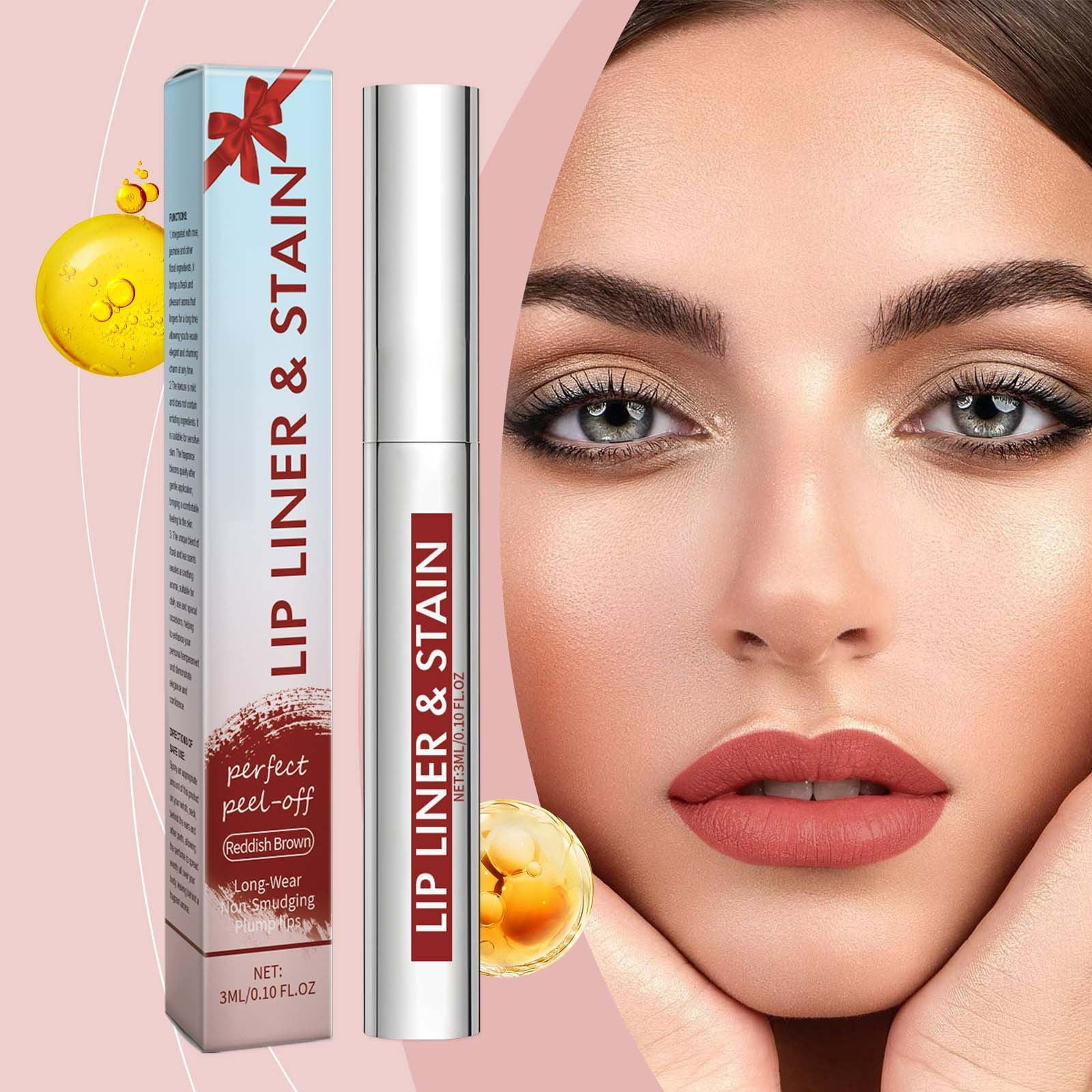 Vrorvz Long Lasting Lip Liner Peel Off Pen Moisturizing and Nourishing ...