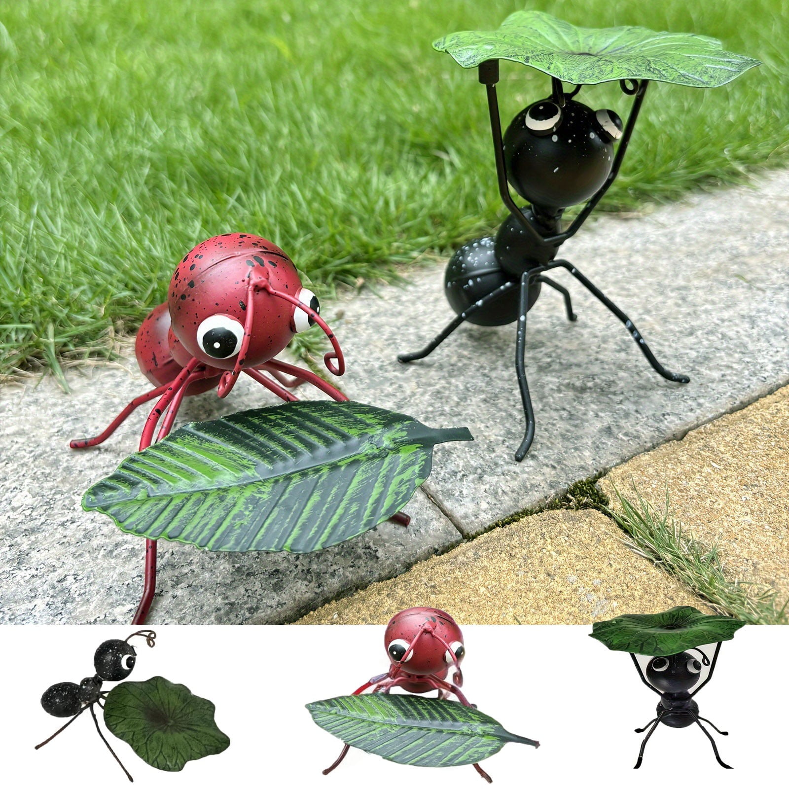 Vrorvz Long Lasting Metal Ant Ornament for Outdoor Courtyard Indoor ...