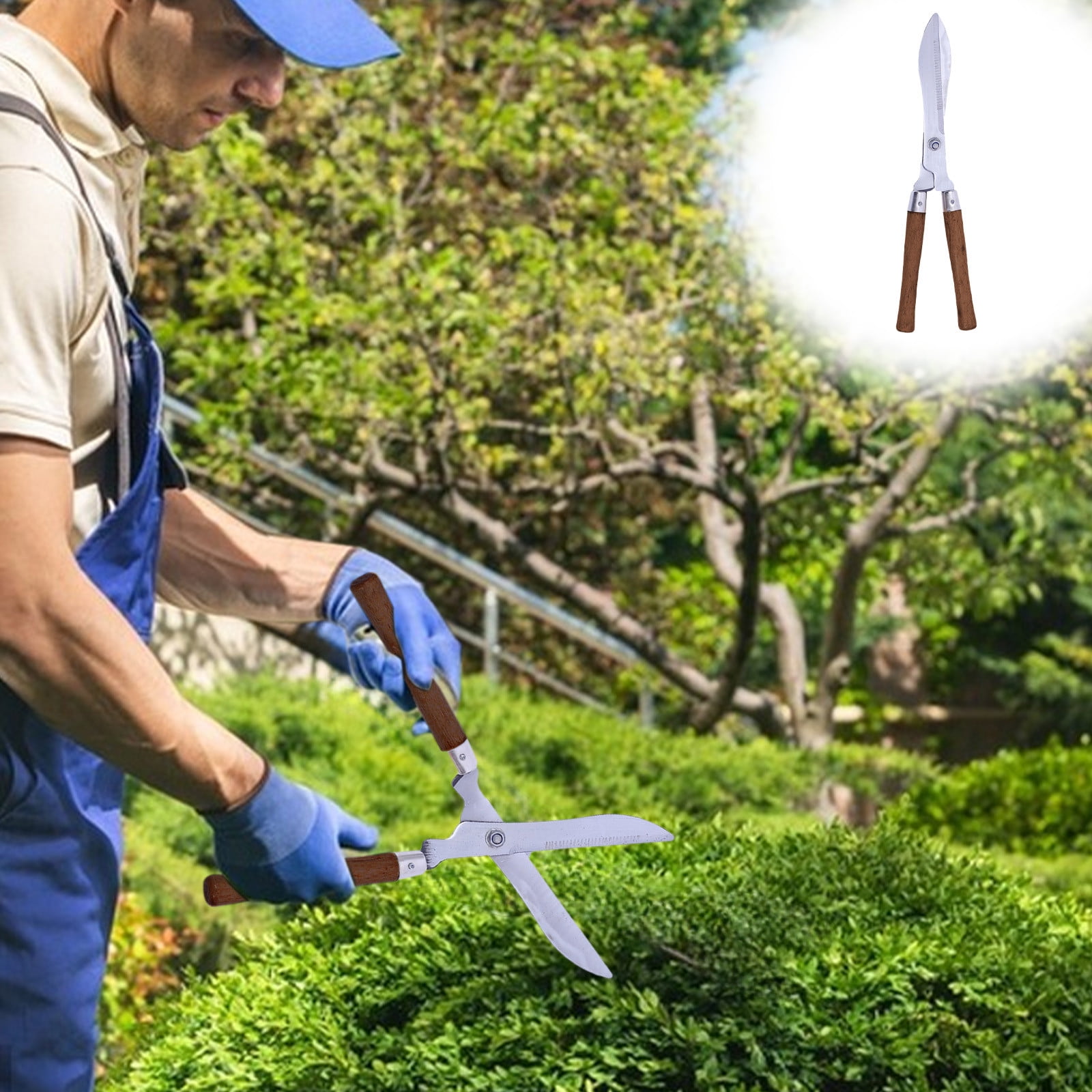 Vrorvz Long Lasting Metal Garden Shears with Wooden Handle for Patio ...