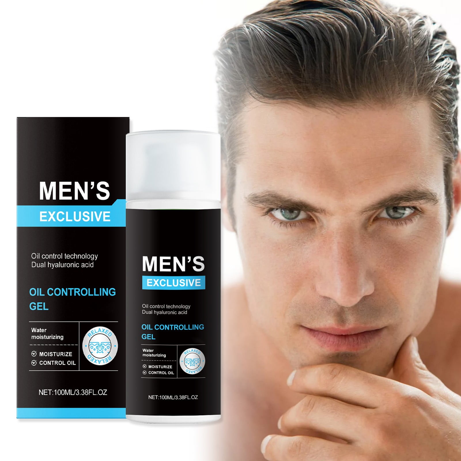 Vrorvz Men's Oil Control Gel Moisturizing Skin Refresher Non Greasy ...