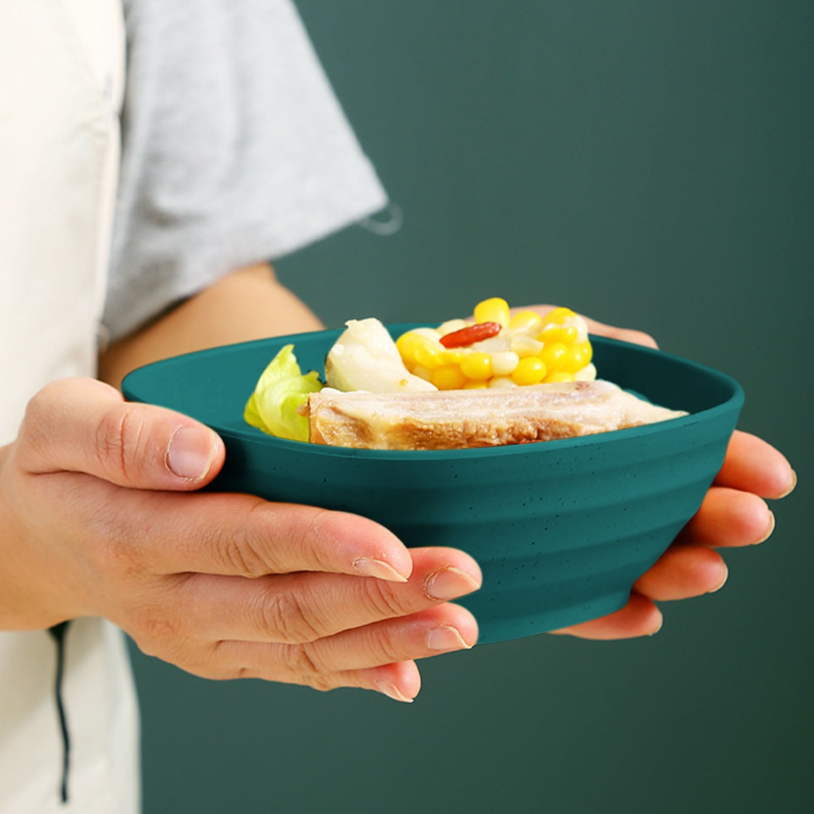 Vrorvz Microwave and Dishwasher Safe Non Breakable Large Plastic Bowl ...