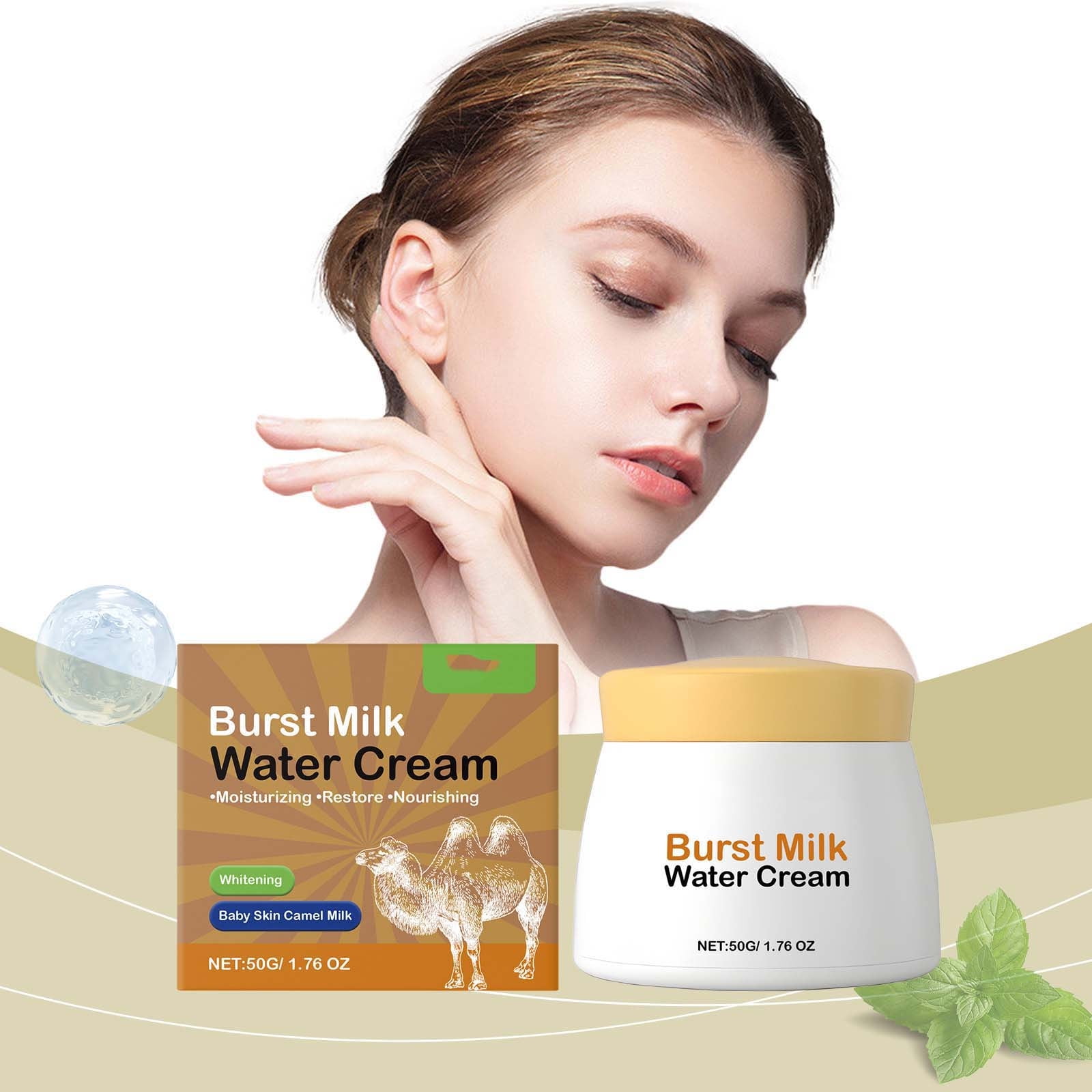 Vrorvz Milk Face Cream: Hydrating Moisturizer for Improved Skin Tone,Soothes Discomfort ...