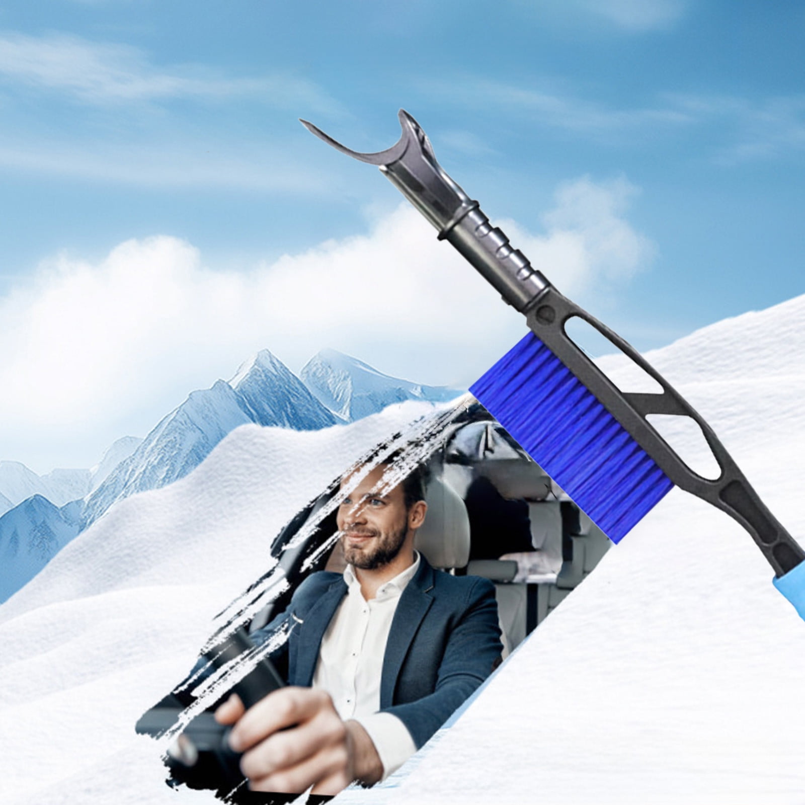 Vrorvz Multifunctional Car Snow Removal Tool with Slip Proof Handle Ice ...