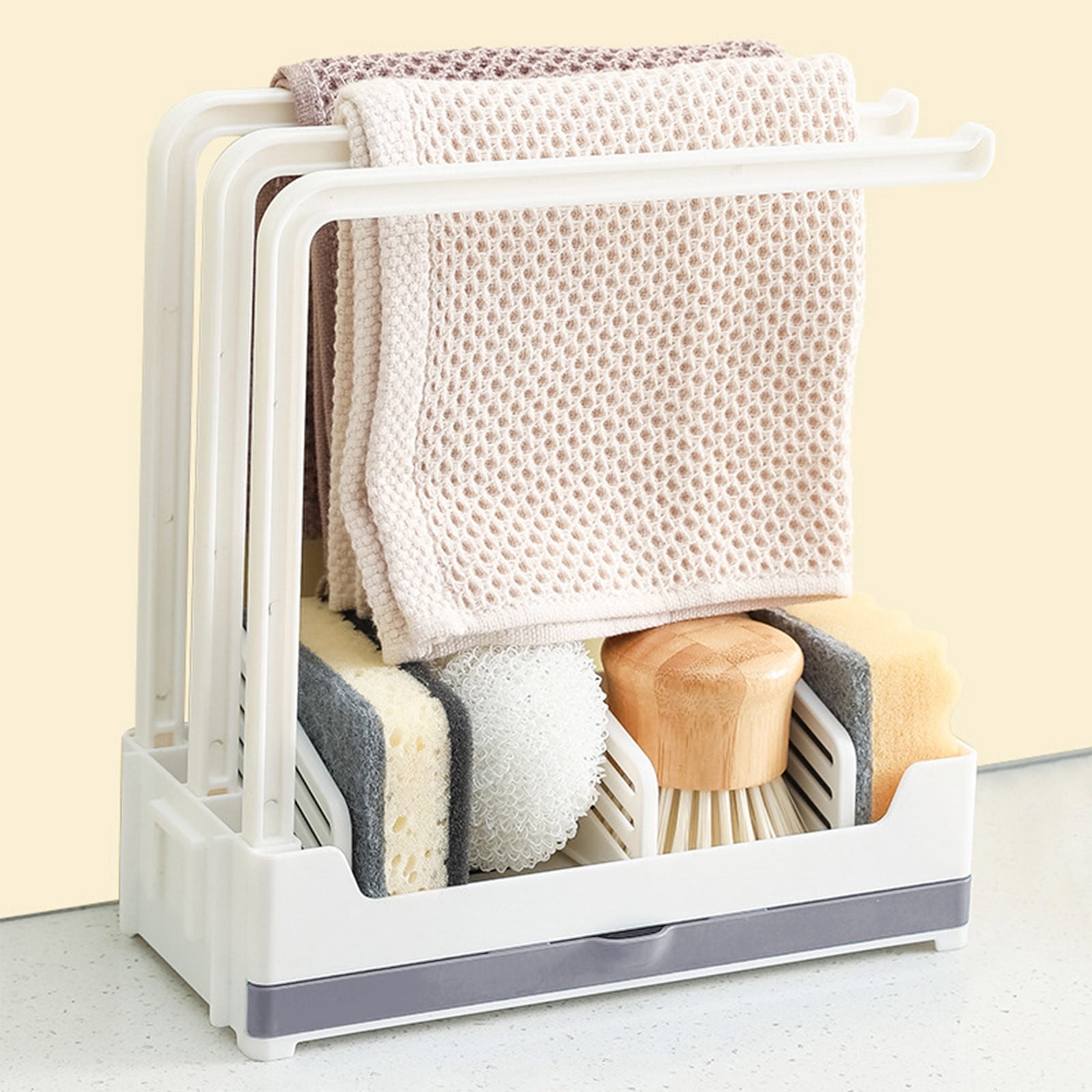 Vrorvz Multifunctional Rack Countertop Storage Shelf with Sponge ...