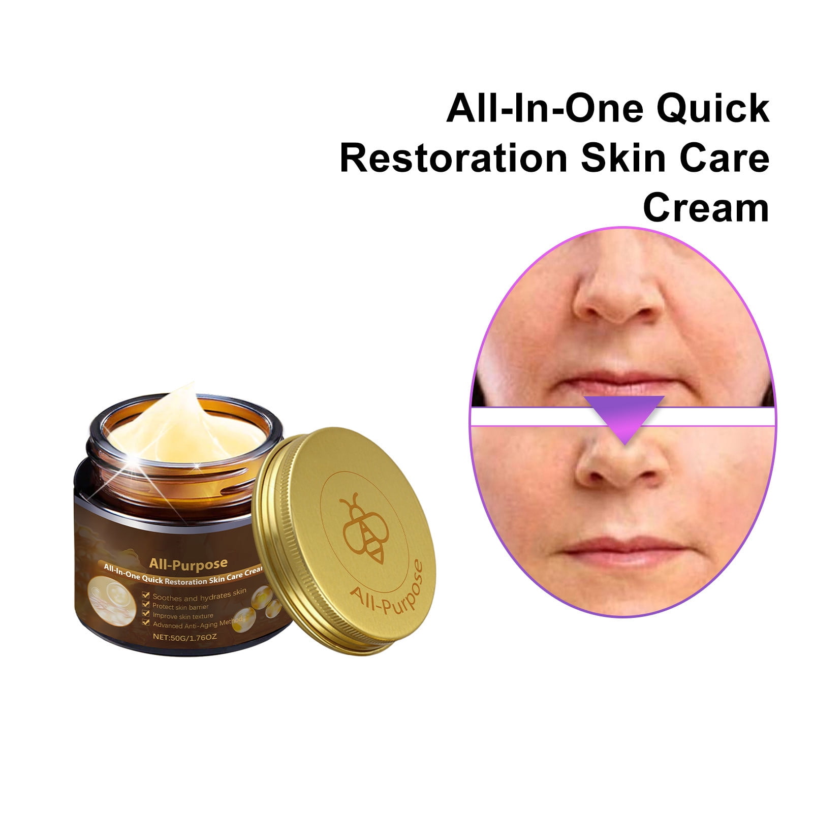 Vrorvz Multifunctional Skin Repair Moisturizer for All Skin Types Relieves Dryness,Strengthens ...