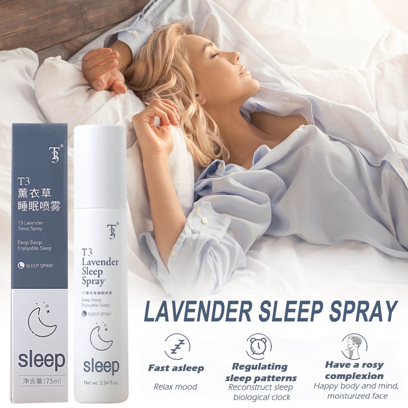 Vrorvz Natural Sleep Aid Spray for Stress Relief with Castor Oil and ...