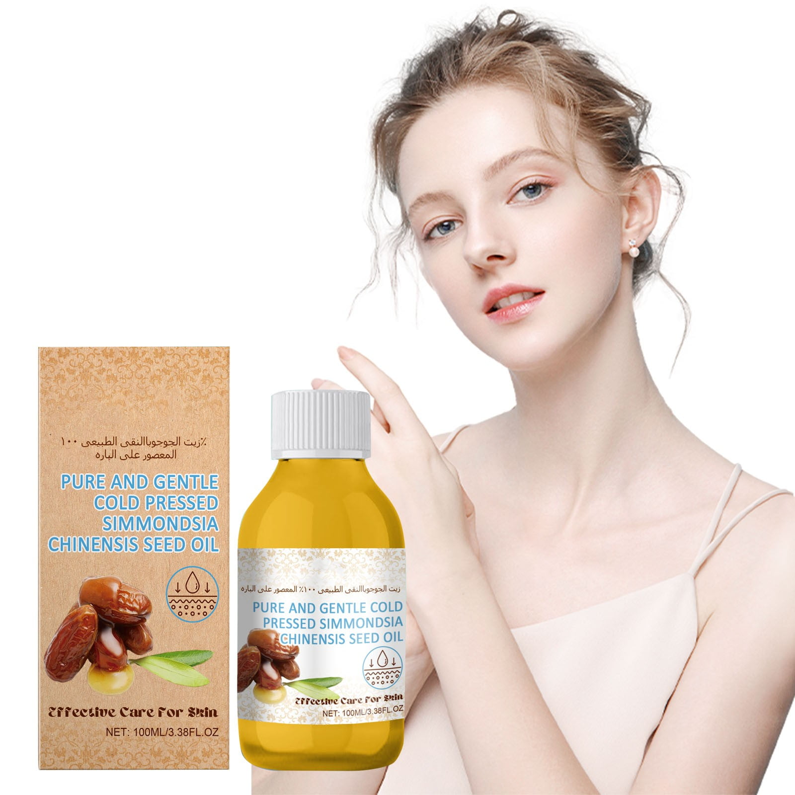 Vrorvz Organic Jojoba Oil 3.4 fl oz for Skin and Hair Care Multi ...