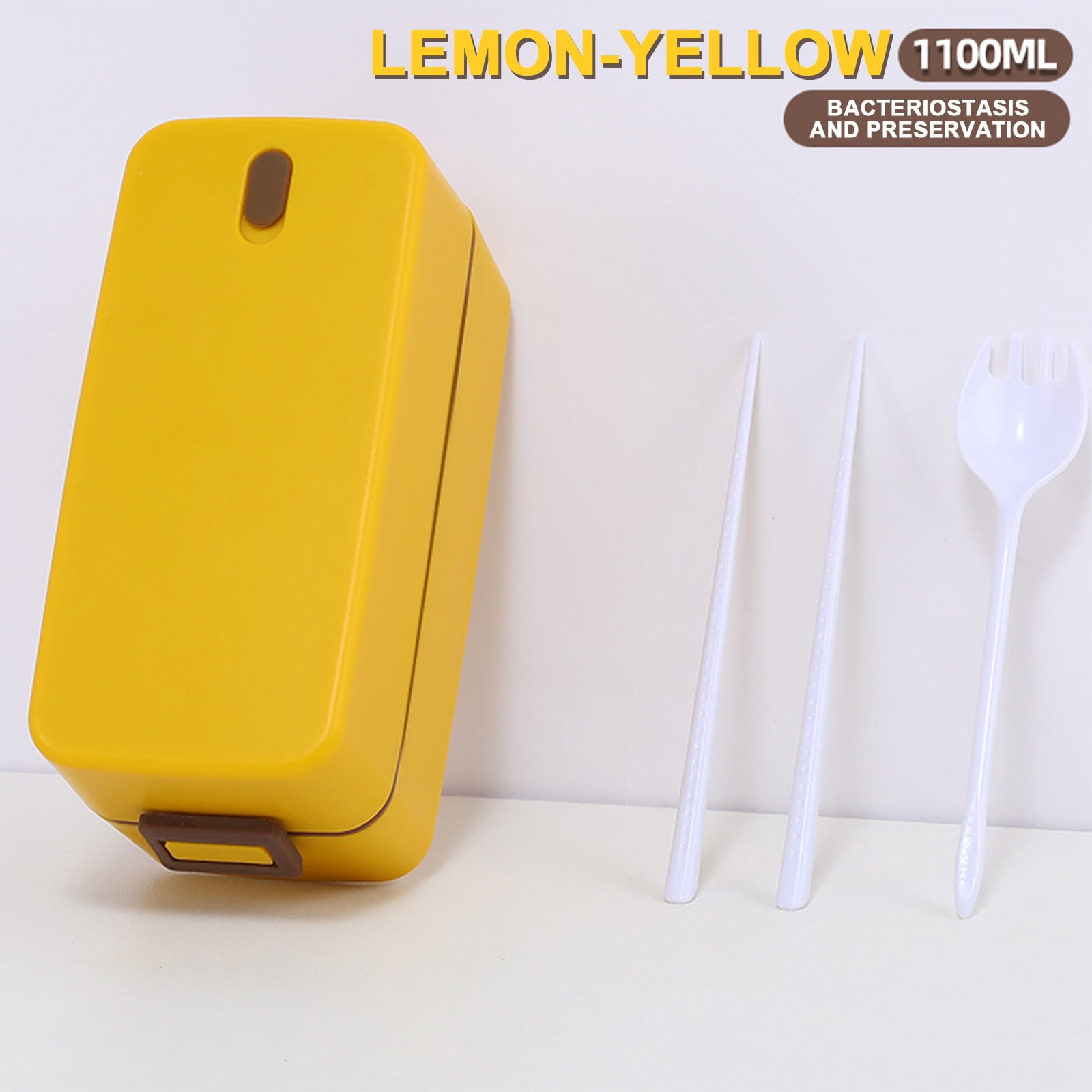 Vrorvz Plastic Double Layer Bento Box with Secure Buckle and Dual ...