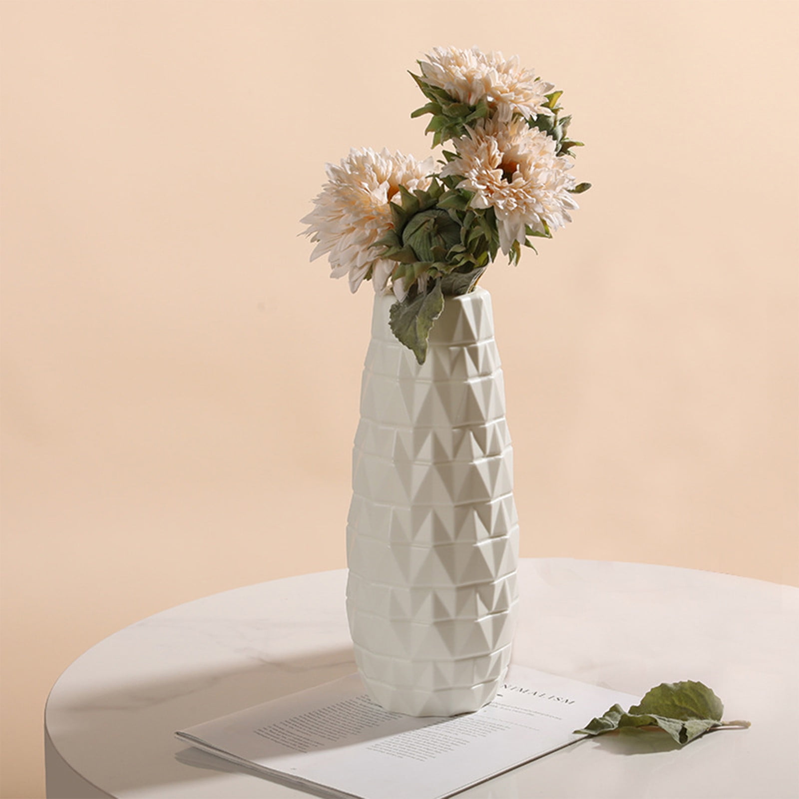 Vrorvz Plastic Imitation Glazed Vase for Living Room Flower Arrangement ...