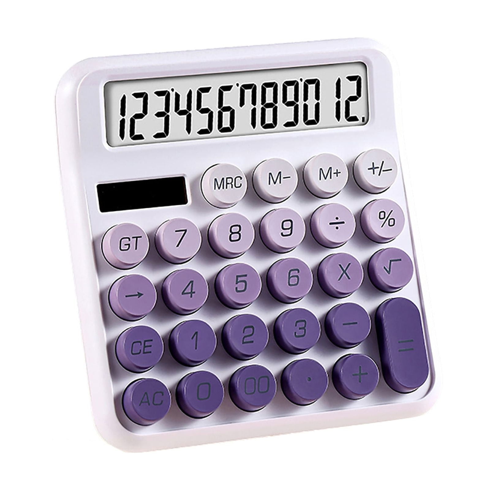 Vrorvz Portable 12 Digit Solar Powered Calculator with Large LCD ...