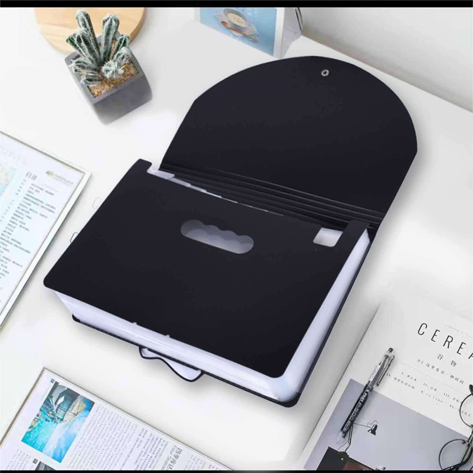 Vrorvz Portable Document Organizer with 12 Compartments Secure Buckle ...