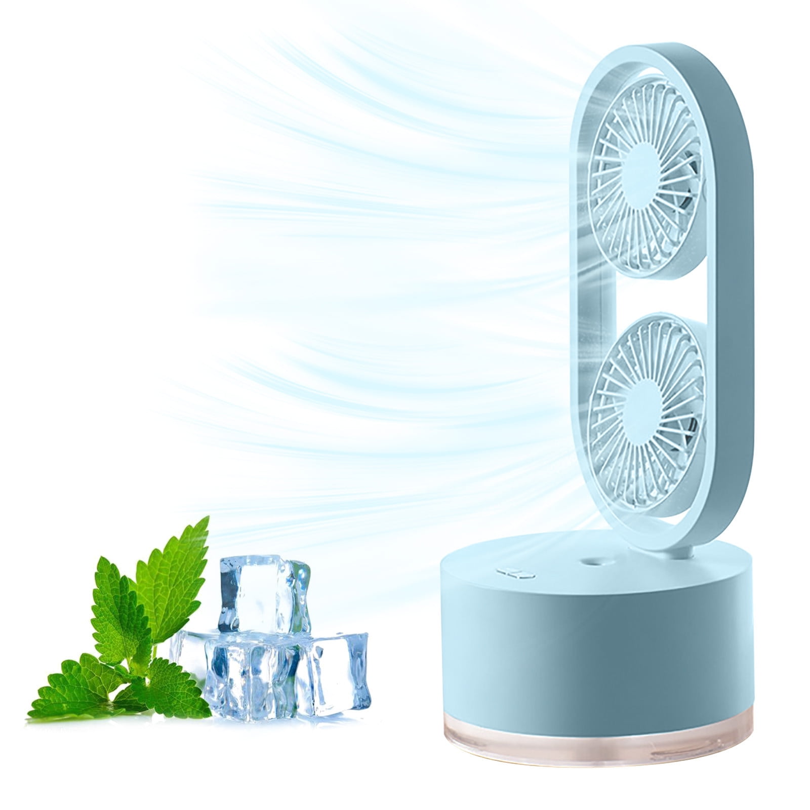 Vrorvz Portable Rechargeable Desktop Humidifier Fan with Large Capacity ...