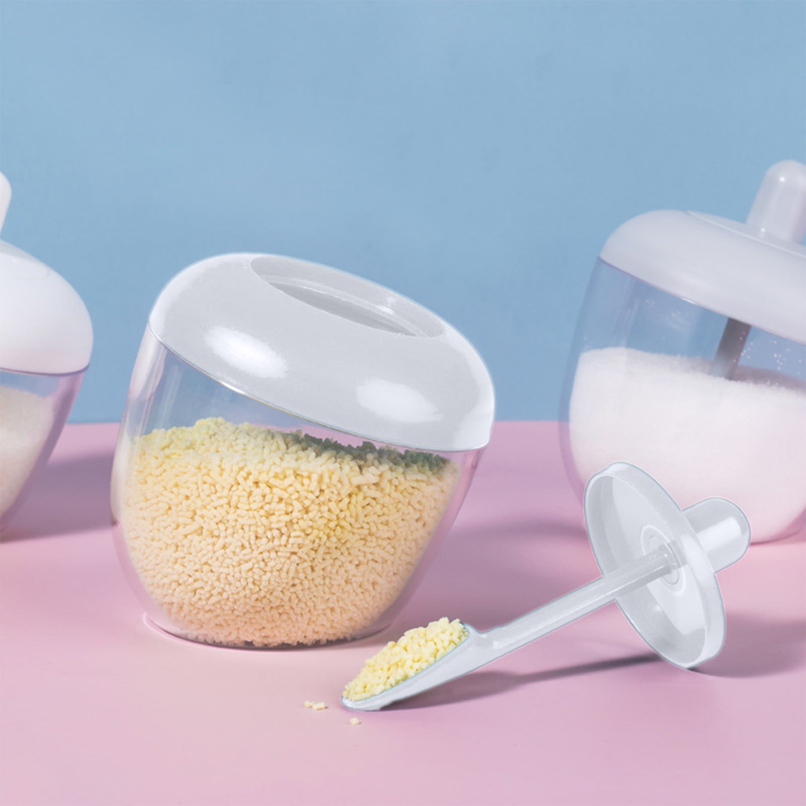 Vrorvz Premium Airtight Seasoning Jars with Integrated Spoon and ...