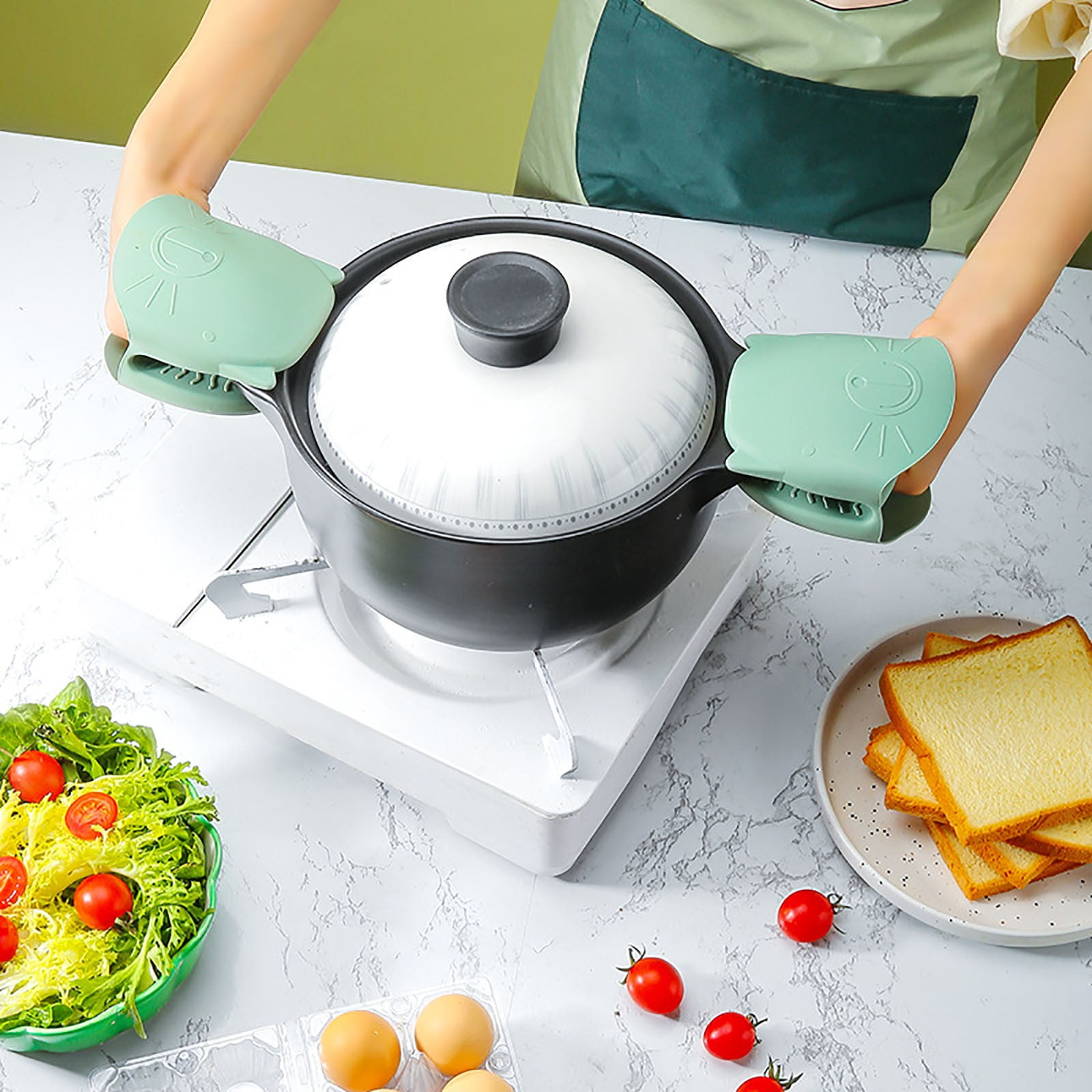 Vrorvz Premium Silicone Insulating Gloves Non Slip Heat Resistant ...