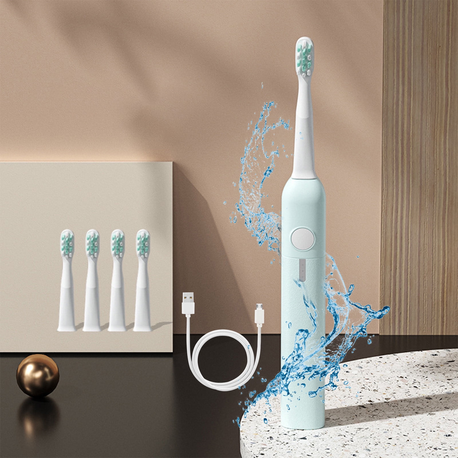 Vrorvz Rechargeable Electric Toothbrush with USB Charging Adapter 3 ...