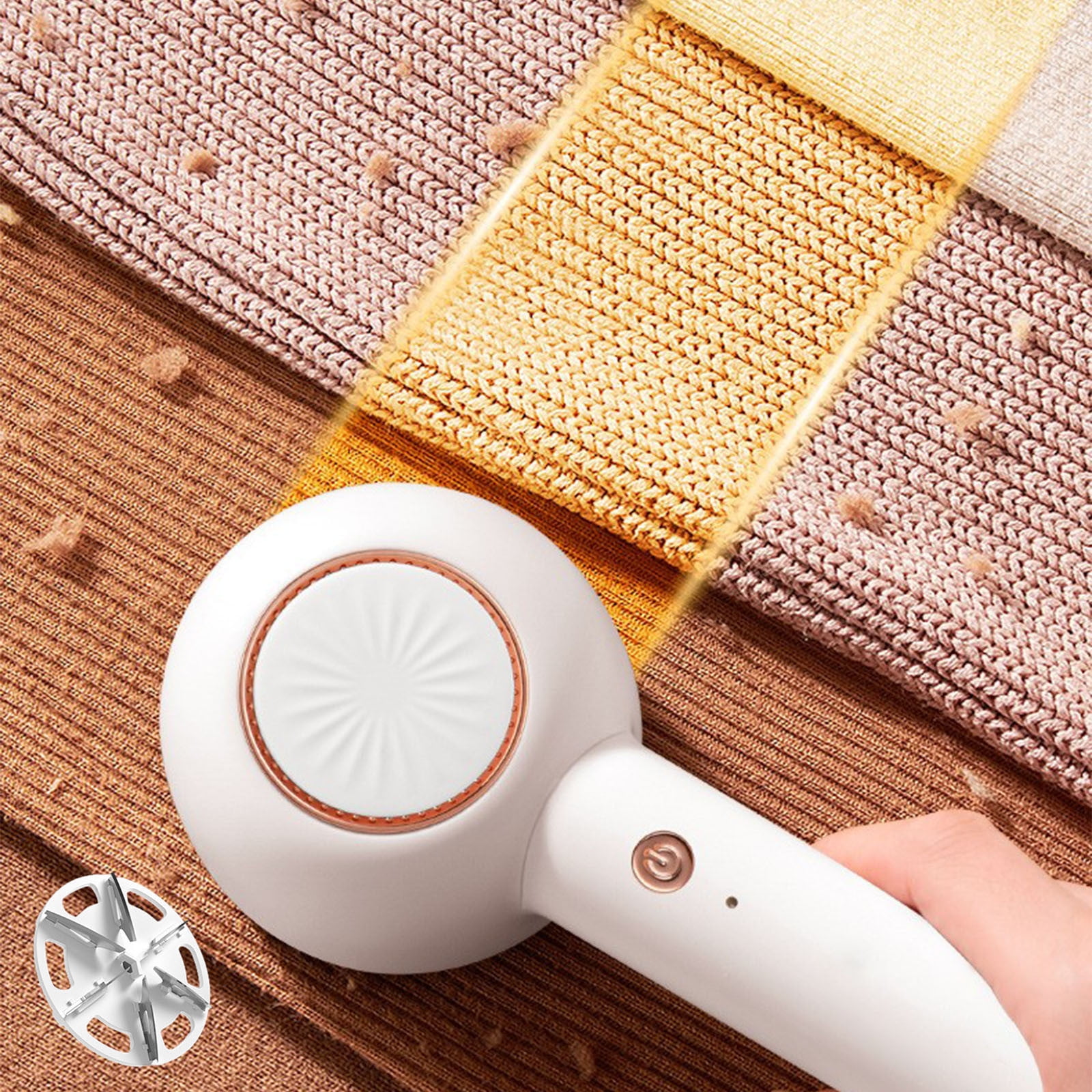 Vrorvz Rechargeable Fabric Shaver Lint Remover with 6 Blade Design Large Capacity Storage for ...