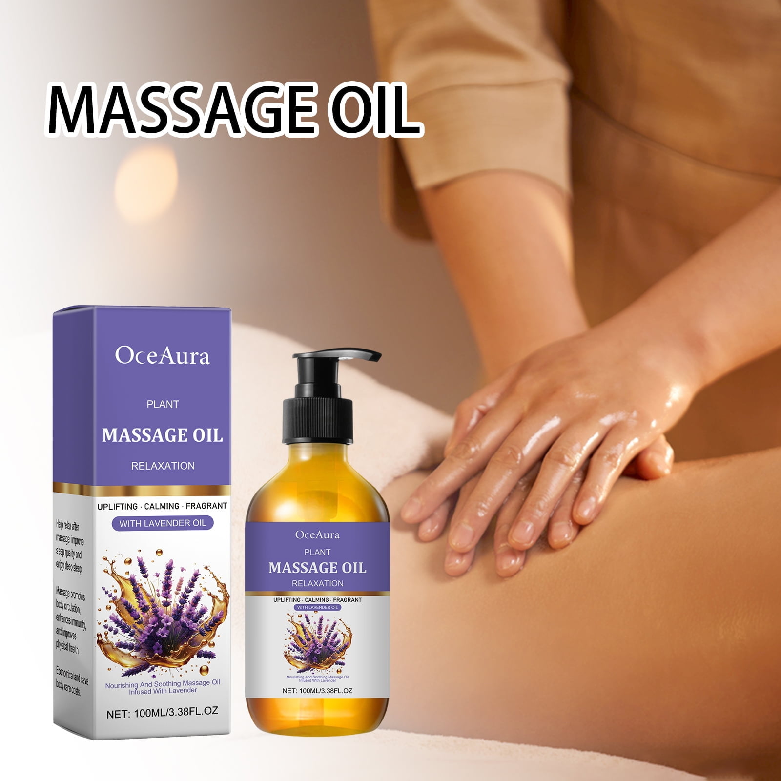 Vrorvz Relaxing Natural Massage Oil 3 4 fl oz Relieves Muscle Fatigue ...