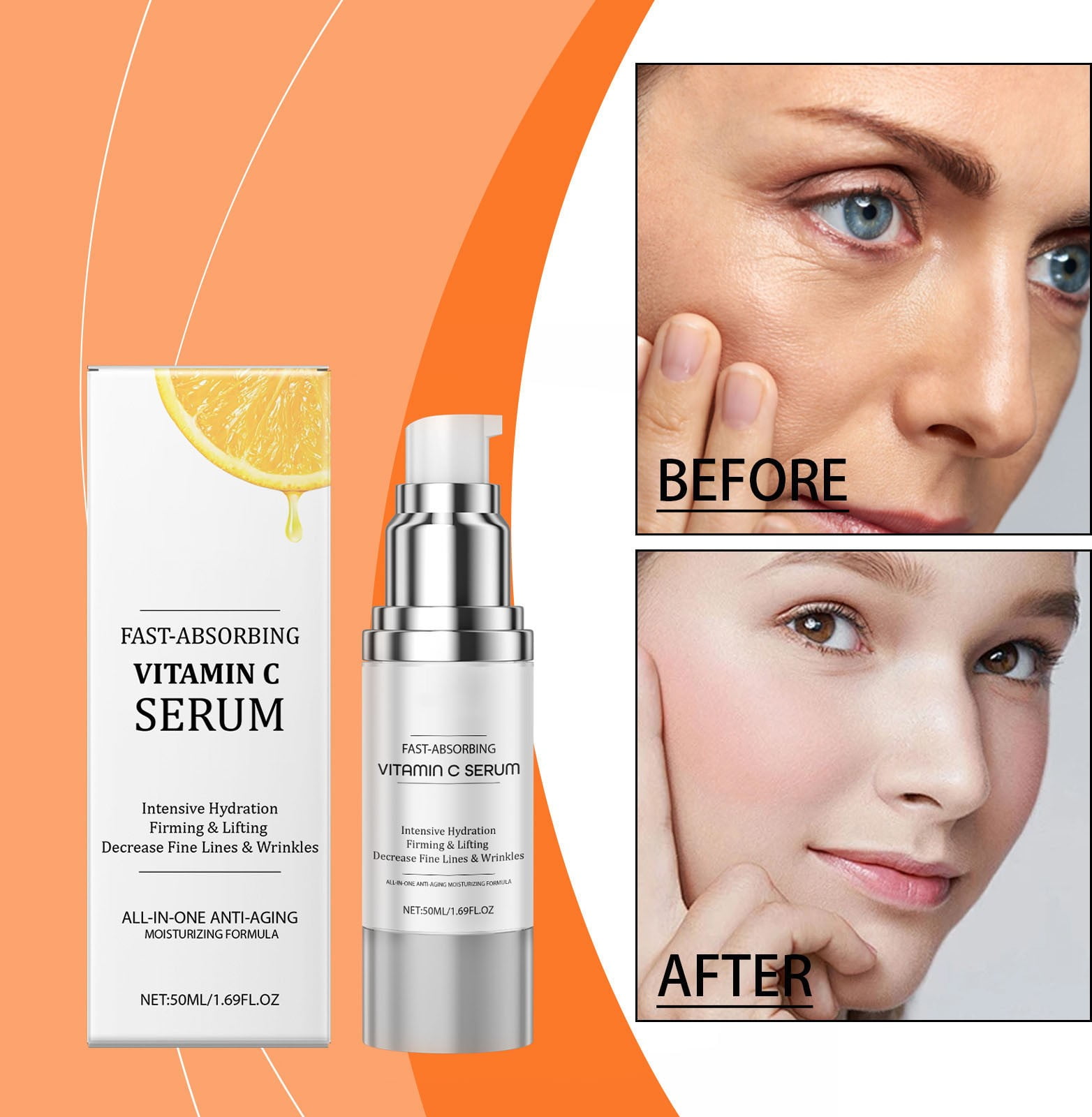 Vrorvz Retinol Facial Serum 1 69 fl oz with Blue Copper Peptide for ...