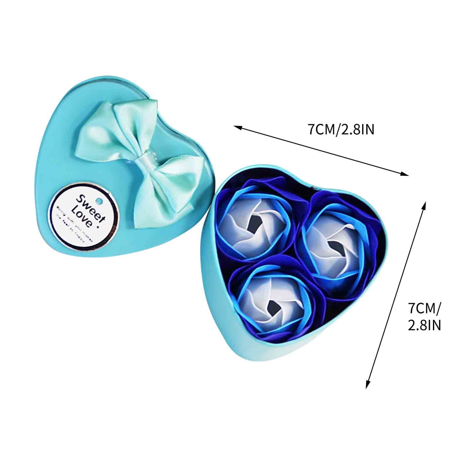 Vrorvz Romantic Rose Shaped Soap Flowers Gift Set in Tin Box Suit for ...