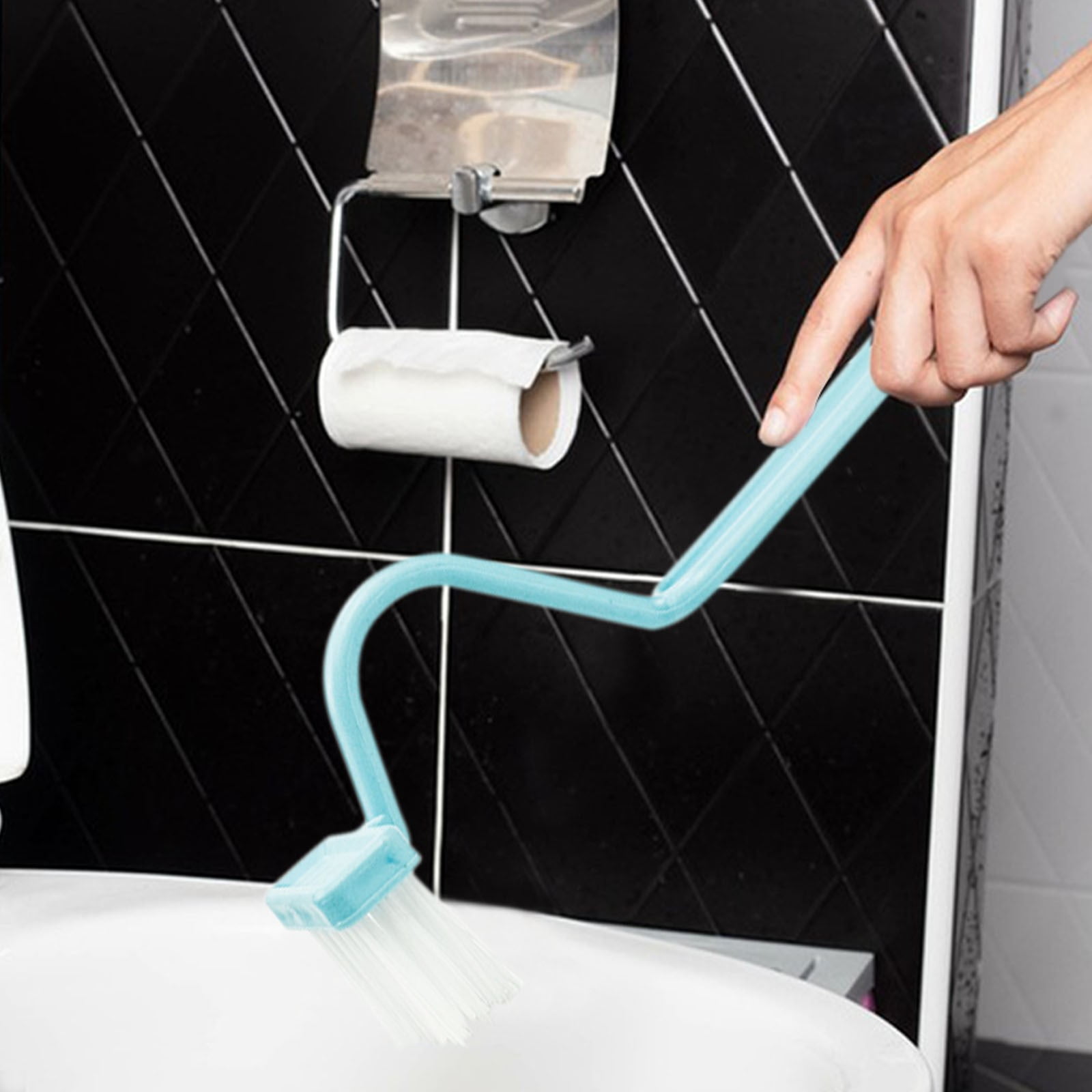 Vrorvz S Shaped Multifunctional Toilet Brush for Cleaning Toilet Gaps ...