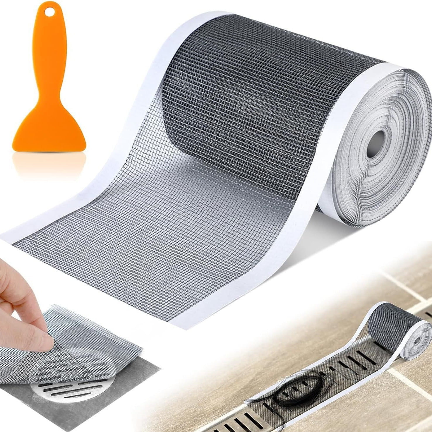 Vrorvz Self Adhesive Drain Hair Petcher Stickers Roll for Floor Shower ...