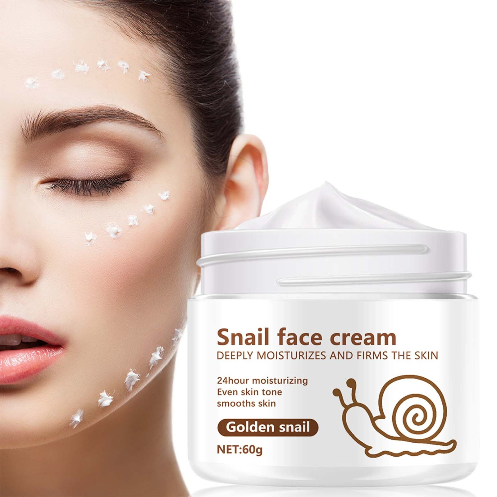 Vrorvz Snail Extract Face Cream Hydrating Glossying Moisturizing Nourishing and Tightening with ...