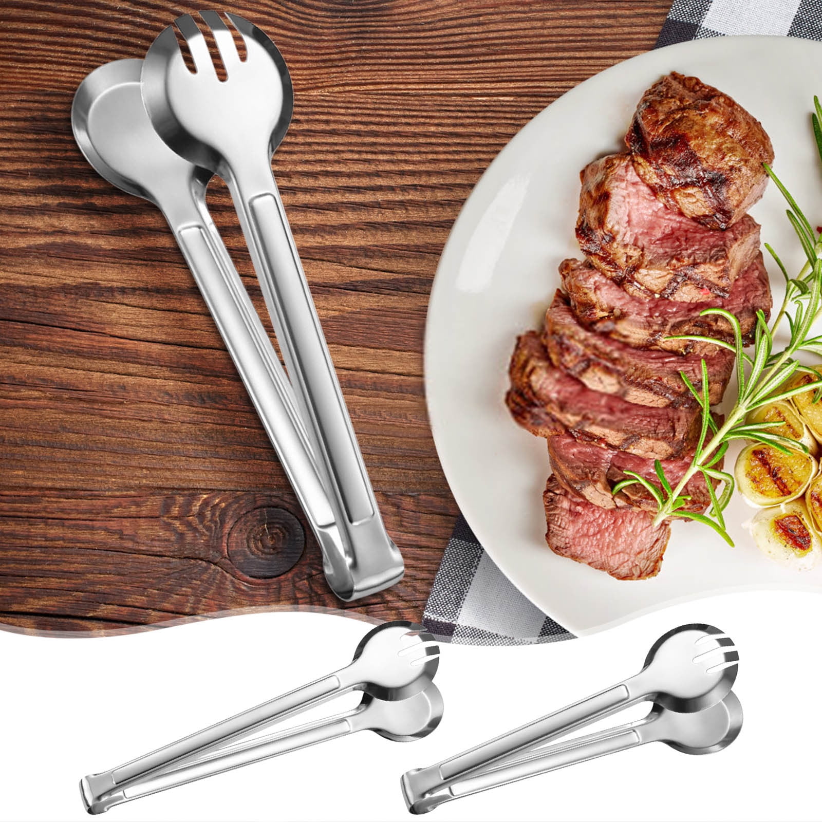 Vrorvz Stainless Steel Cake Knife Set with Serrated Edge Ergonomic ...