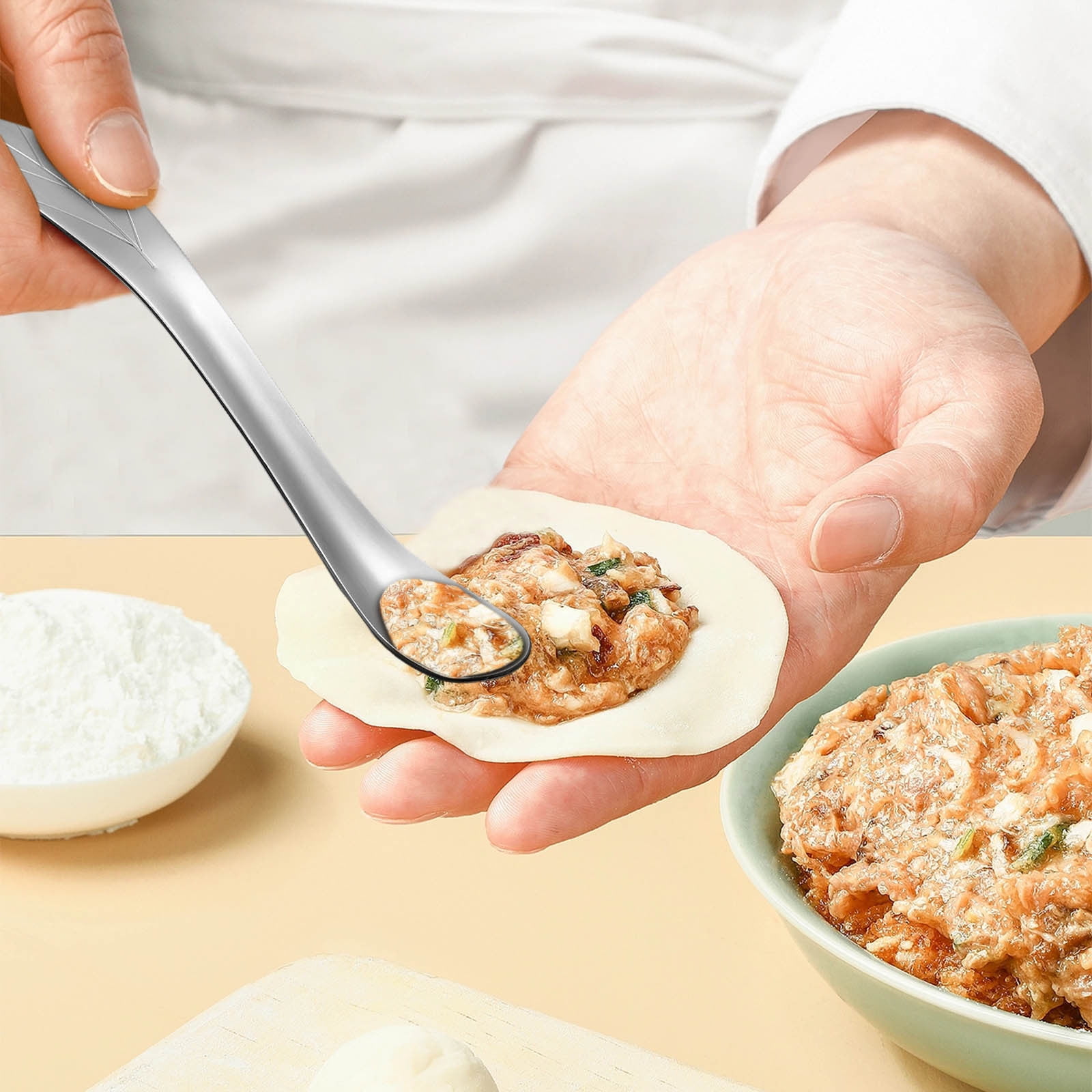 Vrorvz Stainless Steel S Shaped Mixing Spoon with Long Handle for ...