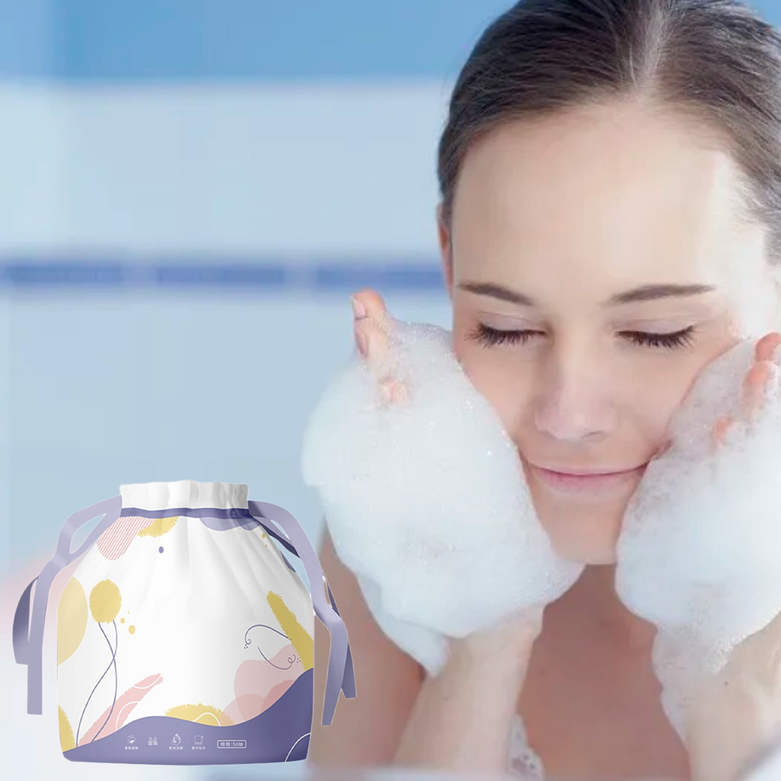 Vrorvz Thick Biobased Disposable Face Towels 45 Count for Sensitive ...