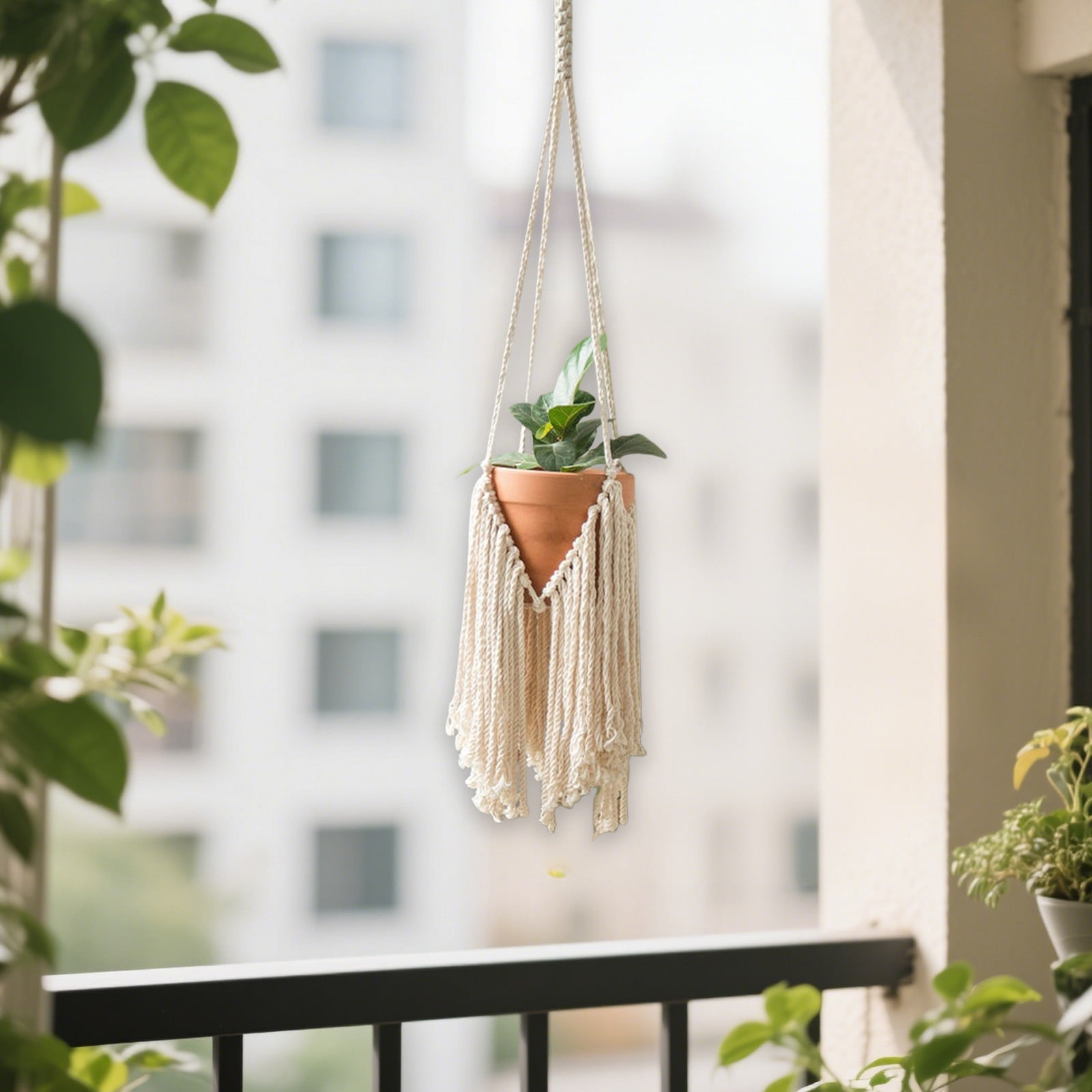 Vrorvz Tiered Hanging Basket for Kitchen Gardening Natural Material ...