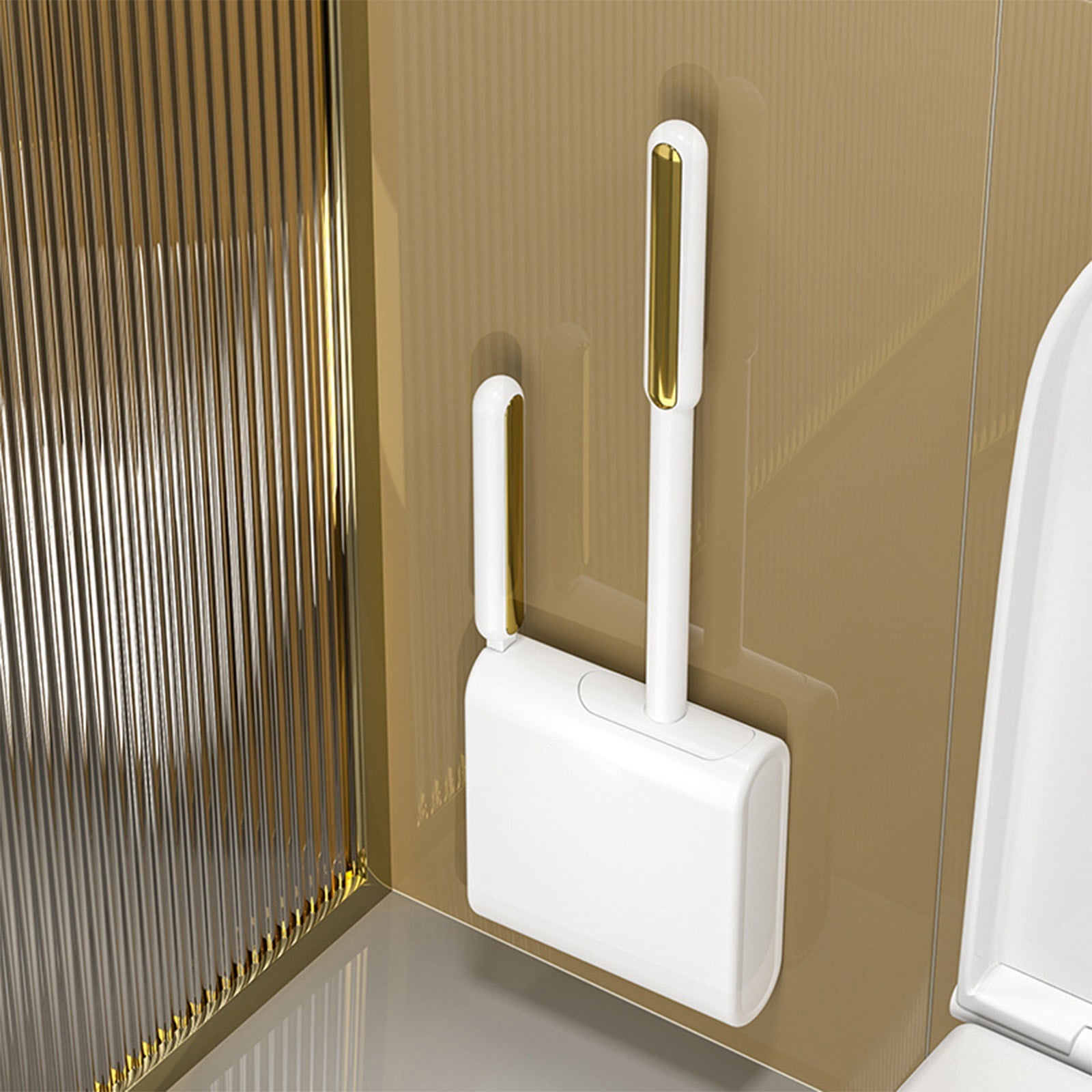 Vrorvz Toilet Bowl Brush Set with Flexible Rubber and Slit Brushes for ...