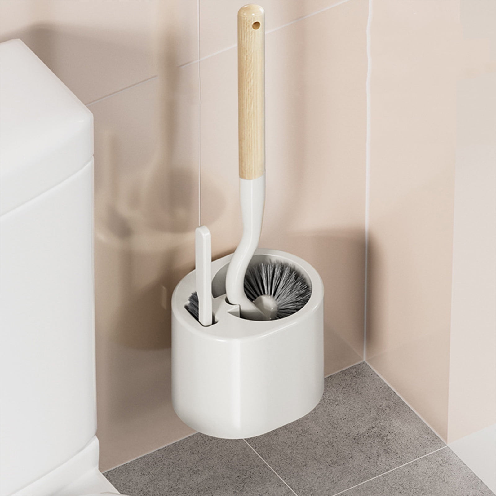Vrorvz Toilet Bowl Brush Set with Stiff and Slit Brushes for Cleaning ...