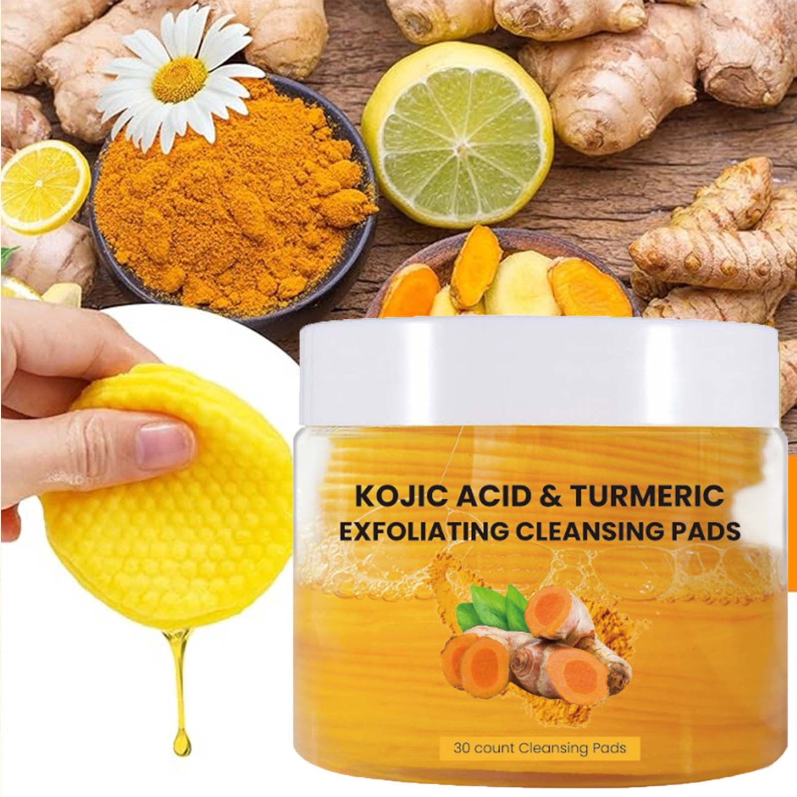 Vrorvz Turmeric Cleansing Pads for Facial Exfoliation and Daily ...