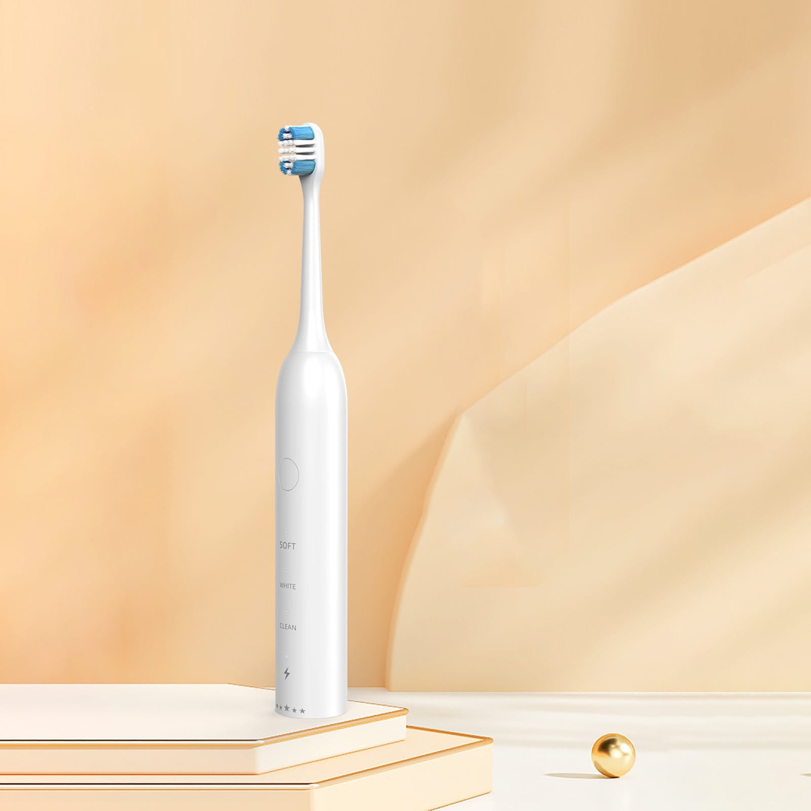 Vrorvz USB Charging Electric Toothbrush with 2 Replacement Brush Heads ...