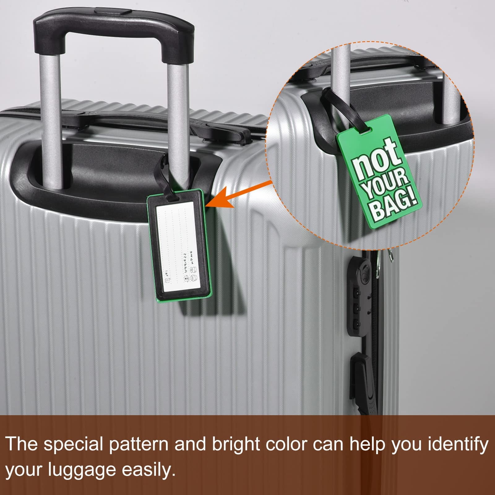 Vrorvz Unique Luggage Identifier Not Your Bag Pattern PVC Tag with ...