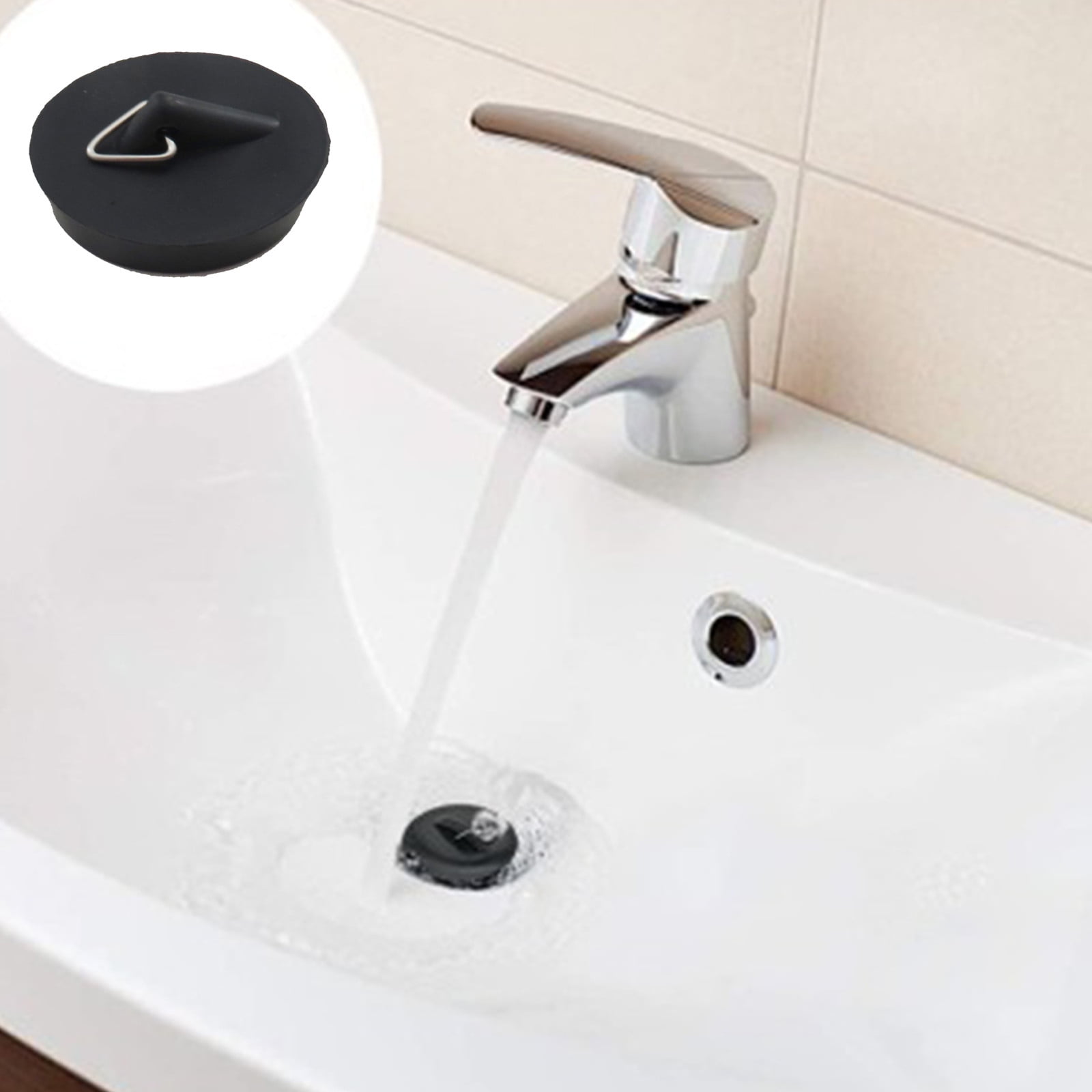 Vrorvz Universal Rubber Bathtub and Sink Stopper Silicone Plug Bathroom ...