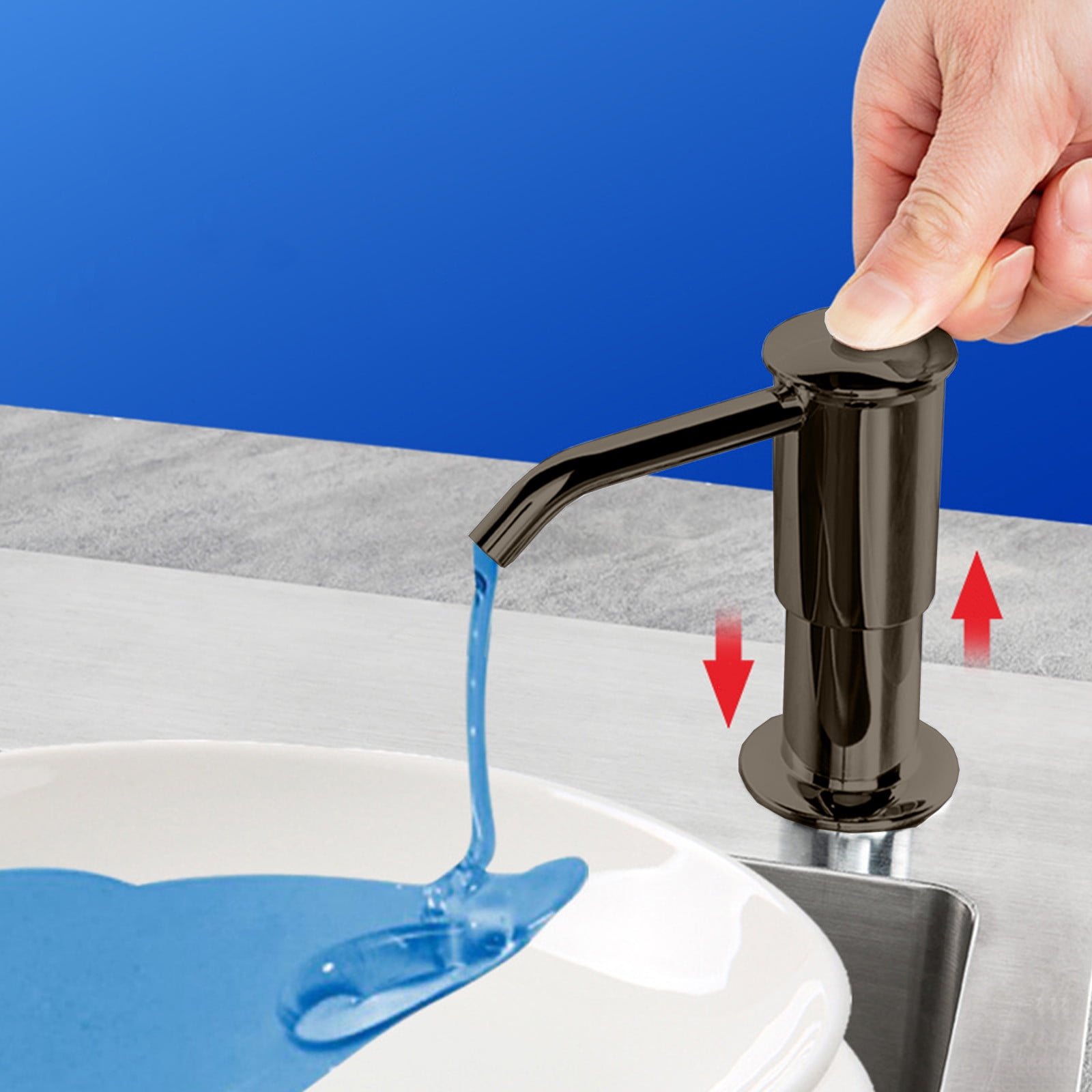 Vrorvz Upgraded Kitchen Sink Soap Dispenser with 360°Rotation,Leak ...