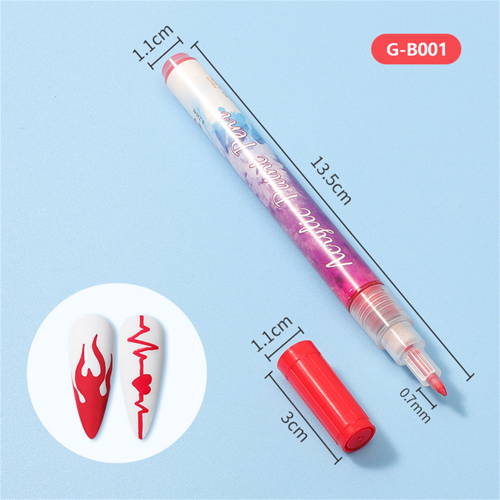 Vrorvz Versatile 3 in 1 Nail Art Pen for and Home Use with Easy to ...